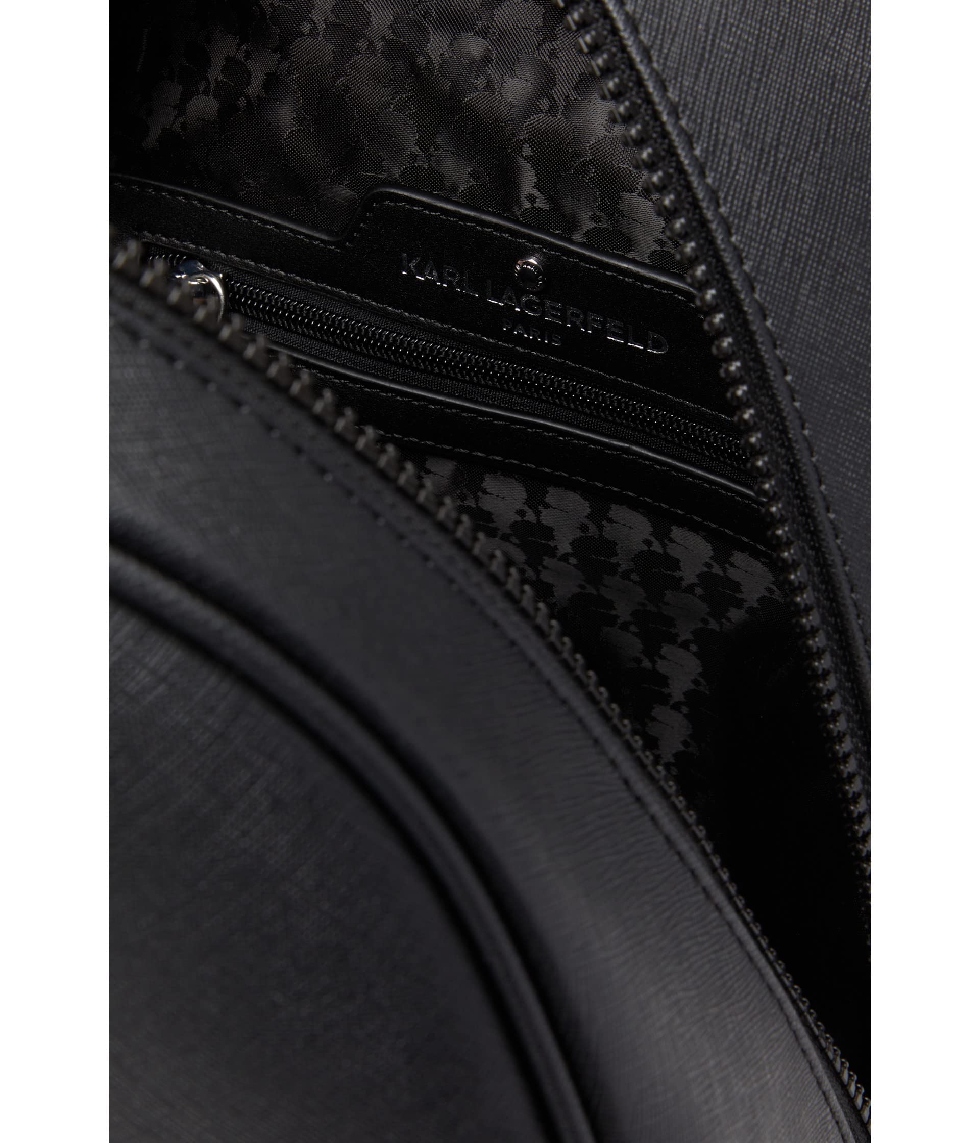 Karl Lagerfeld Paris Khloe Backpack Black/Black Sherpa One Size