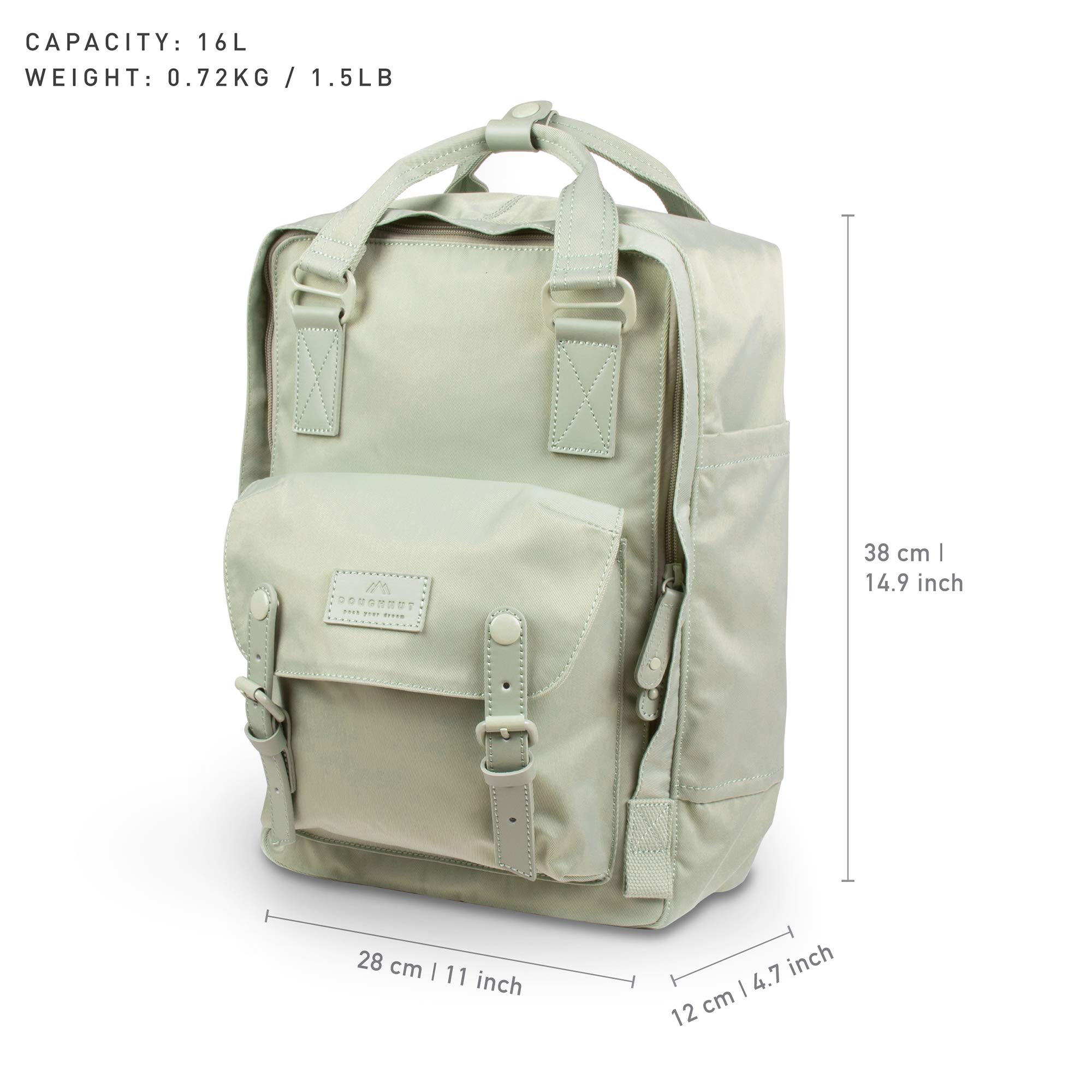Doughnut Macaroon Nature Pale Series 16L Travel School Ladies College Girls Lightweight Commuter Casual Daypacks Bag Backpack (Soft Sunrise)