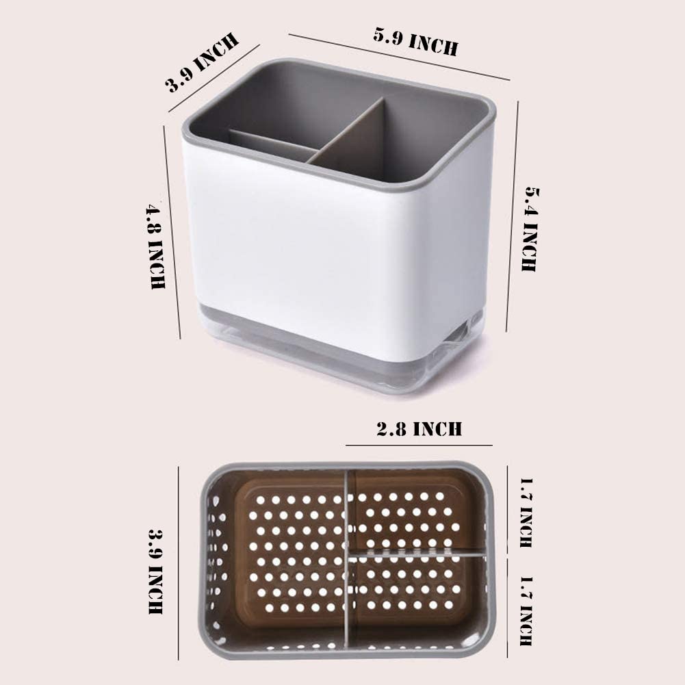 Shuoxpy Flatware Storage Organizer, Plastic Utensil Holder With 3 Compartment And Cutlery Tray Drainer, Tableware Caddy for Kitchen Table, Cabinet, Pantry - Holds Forks, Knives, Spoons
