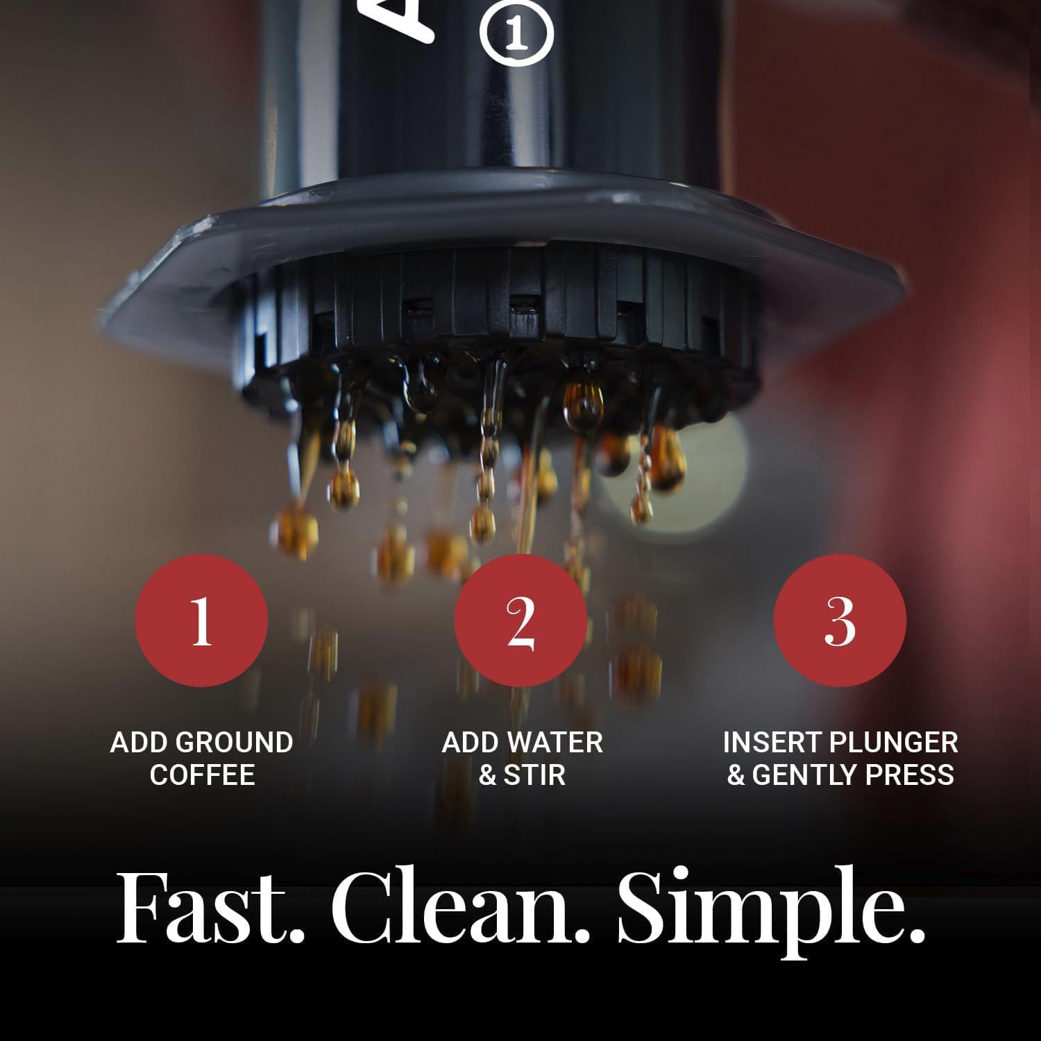 Aeropress Original Coffee and Espresso Maker, Barista Level Portable Coffee Maker with Chamber, Plunger, and Filters, Quick Coffee and Espresso Maker, Made in USA