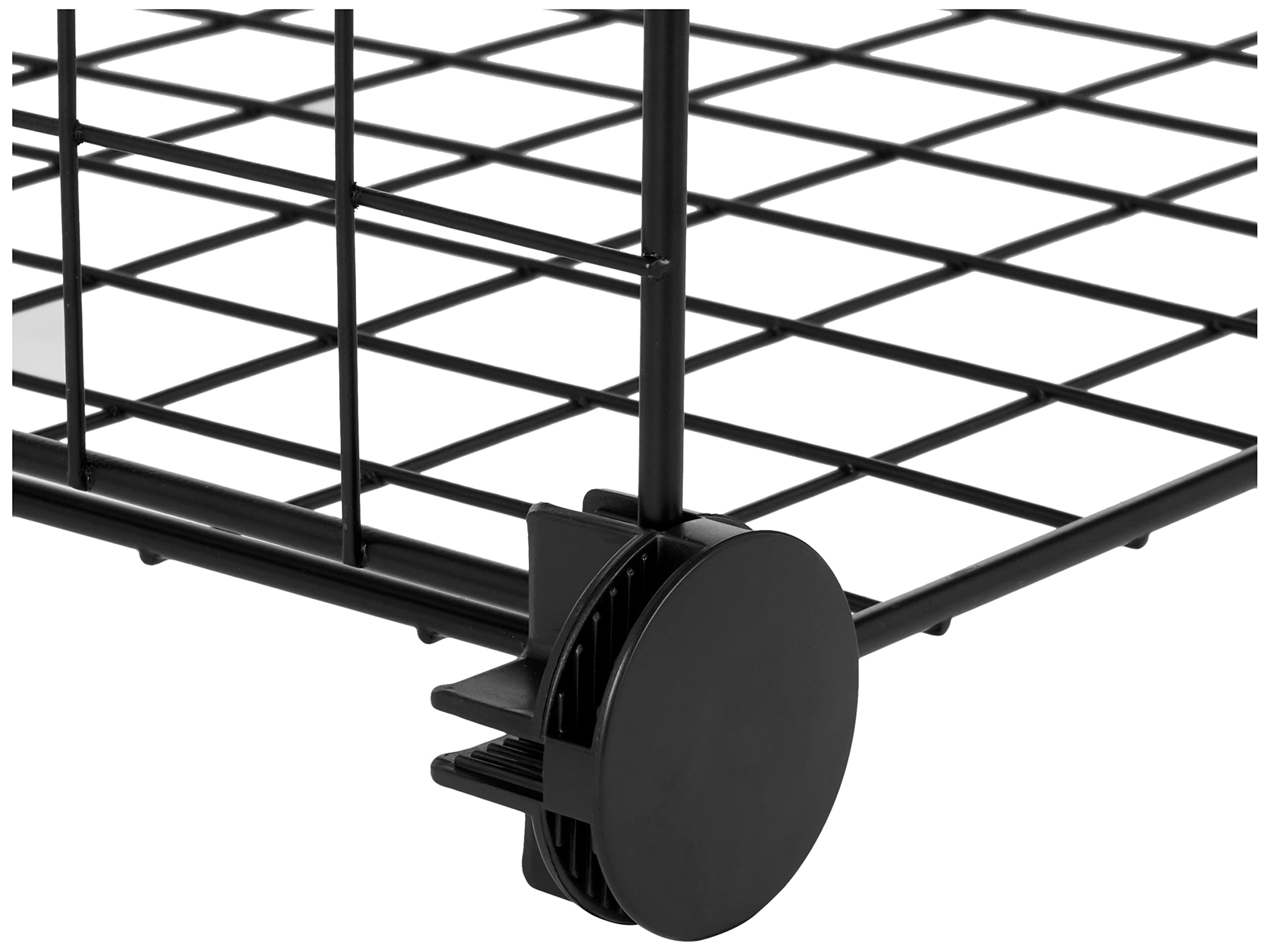 Amazon Basics 6-Cube Wire Grid Storage Shelves, 14" x 14" Stackable Cubes, Black