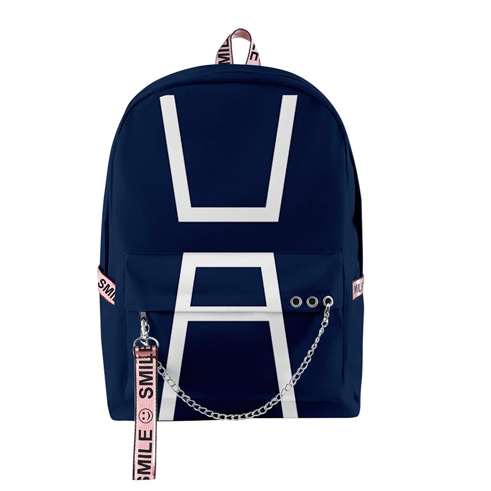 Anime Backpacks Kid Schoolbag Backpack for teens students and unisex 3pcs(Bag-Blue)
