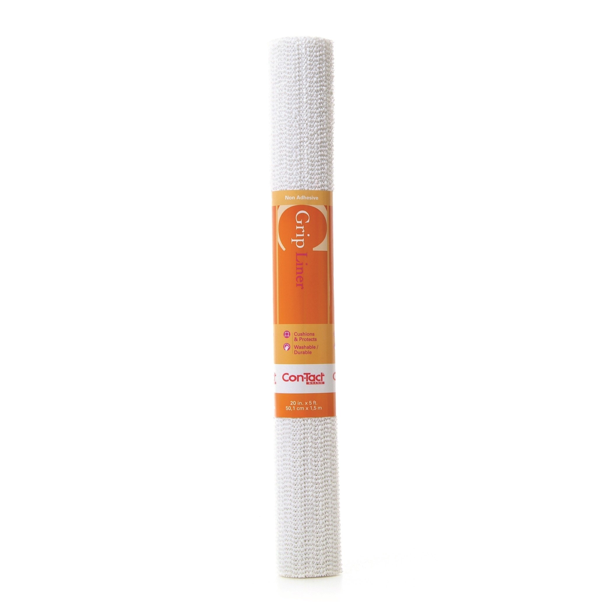 Con-Tact Brand, 20" x 5', White Con-Tact Non-Adhesive Shelf and Drawer Grip Liner