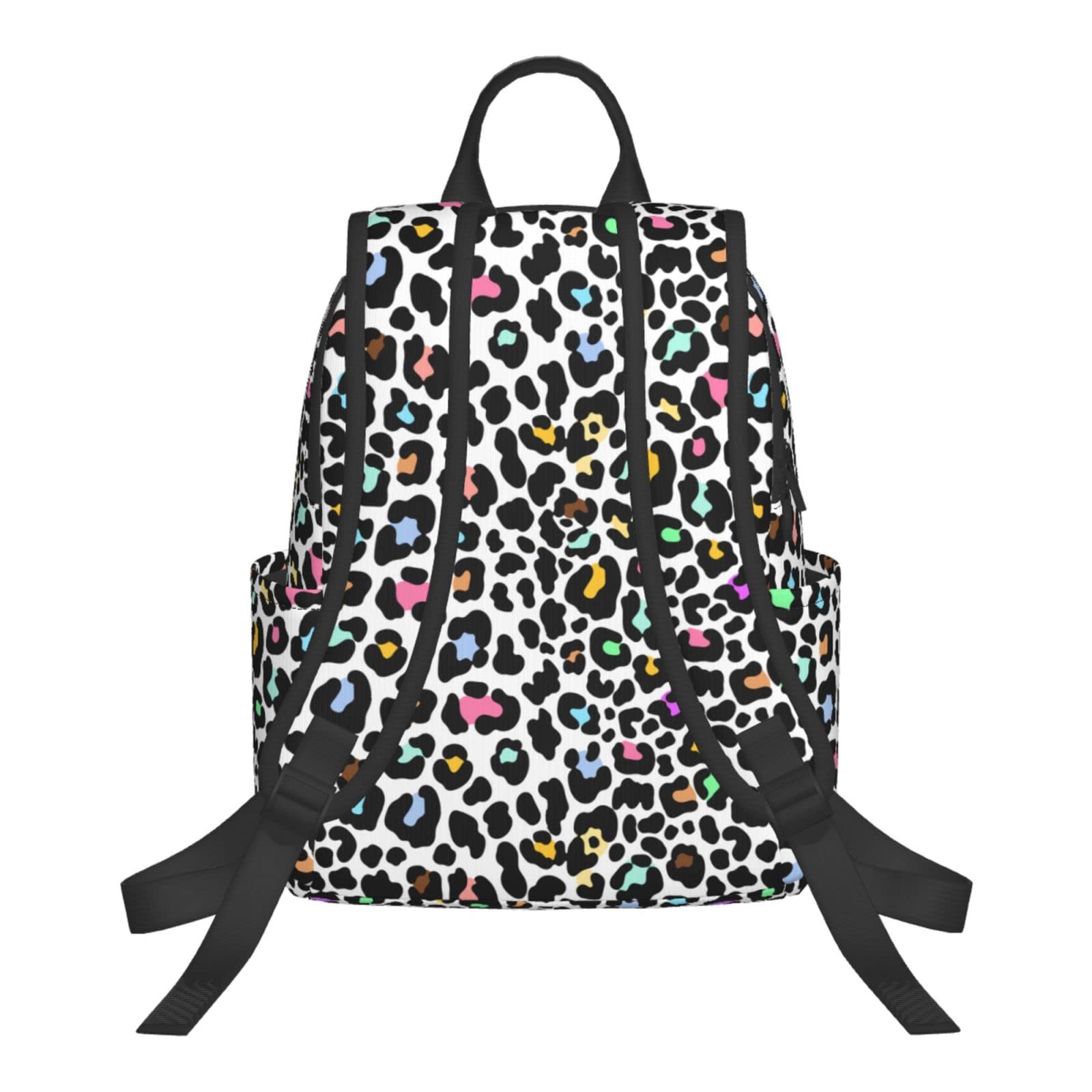 Cute Rainbow Leopard Print Backpack 14.7 Inch Lightweight, Business Laptop Shoulders Backpack Travel Hiking Daypack Gift for Men Women