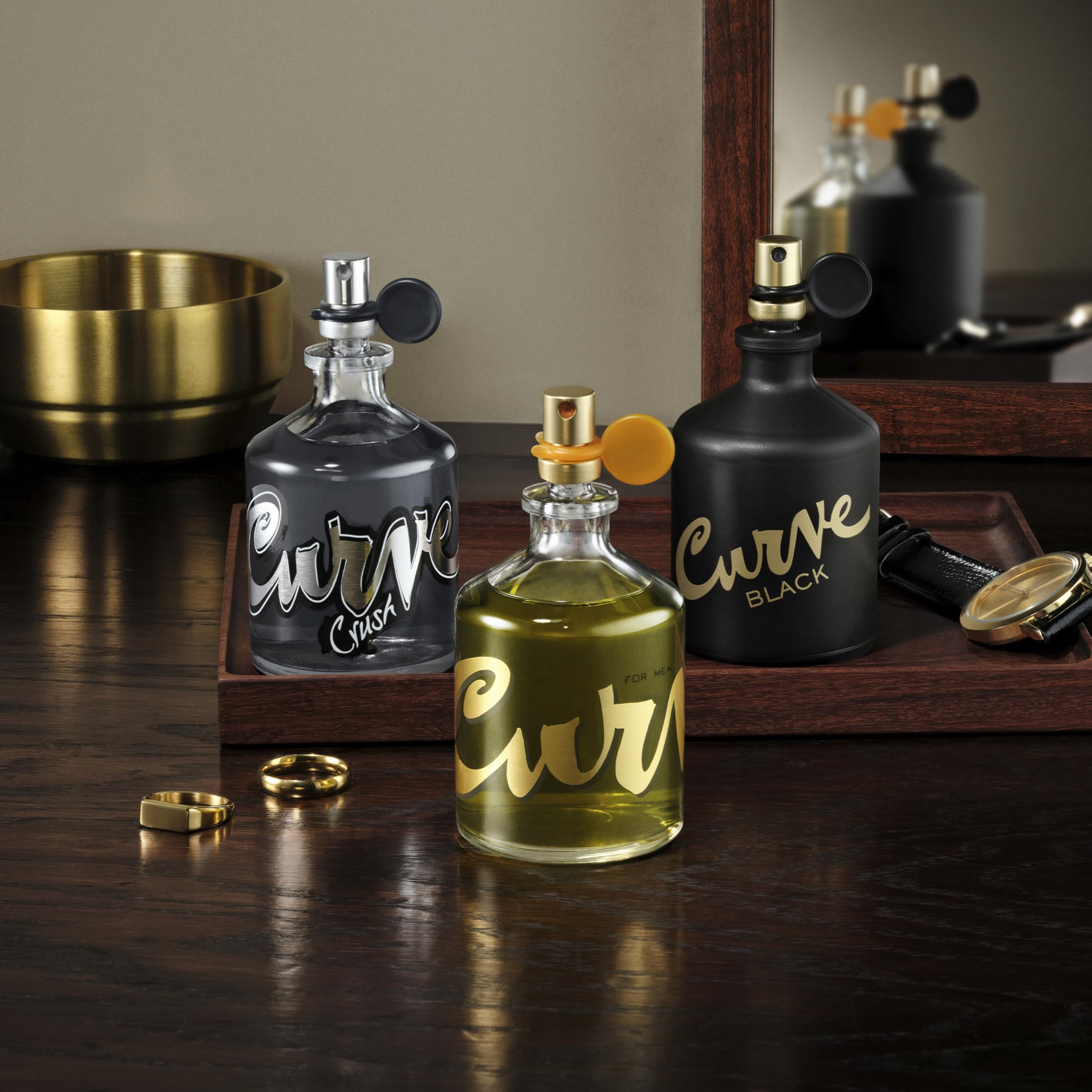 Men's Cologne Fragrance Spray by Curve, Spicy Wood Magnetic Scent for Day or Night, 6.8 Fl Oz