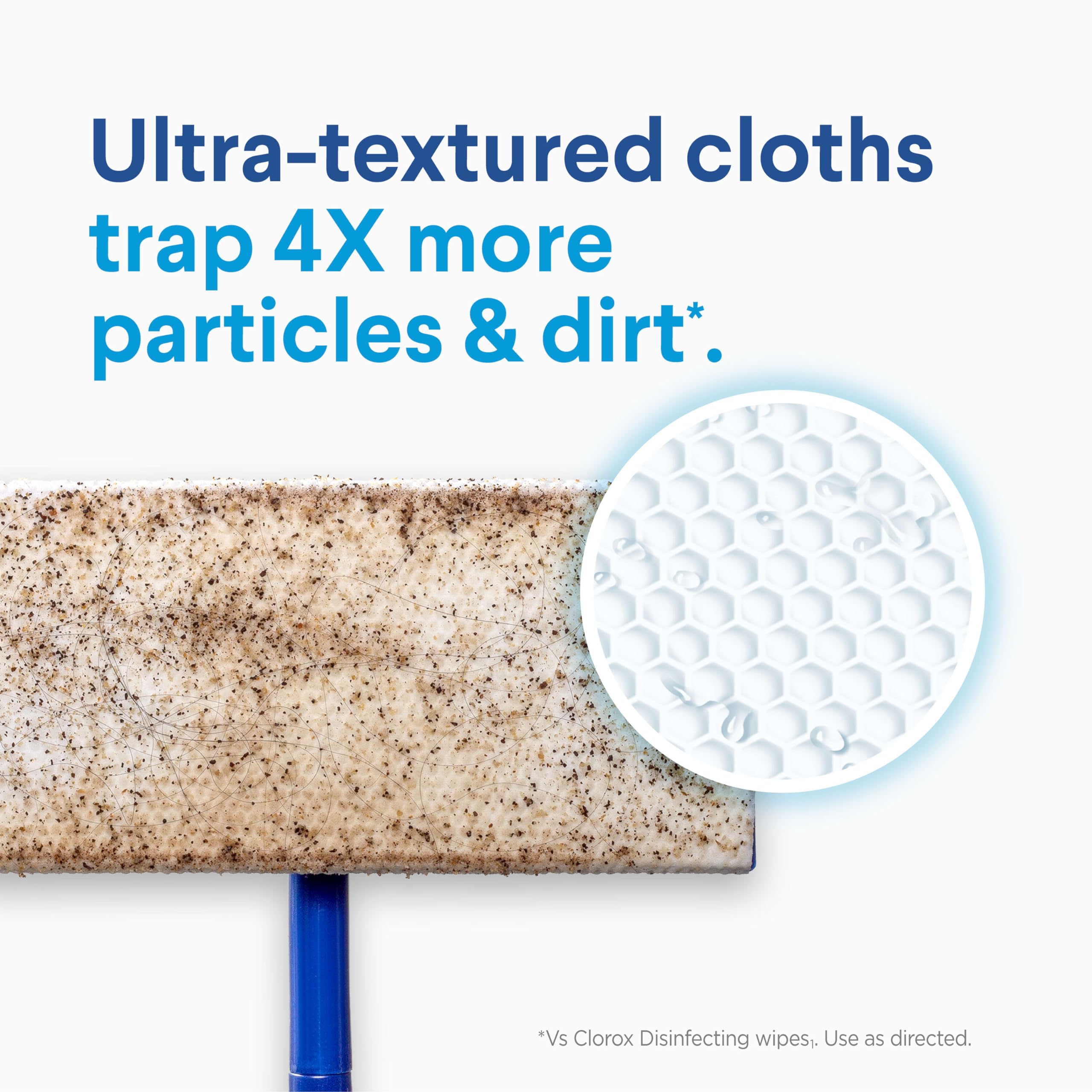 Clorox Disinfecting Wet Mopping Cloths, Disposable Mop Heads, Multi-Surface Floor Mop, Rain Clean Scent, 24 Wet Refills (Pack of 2)