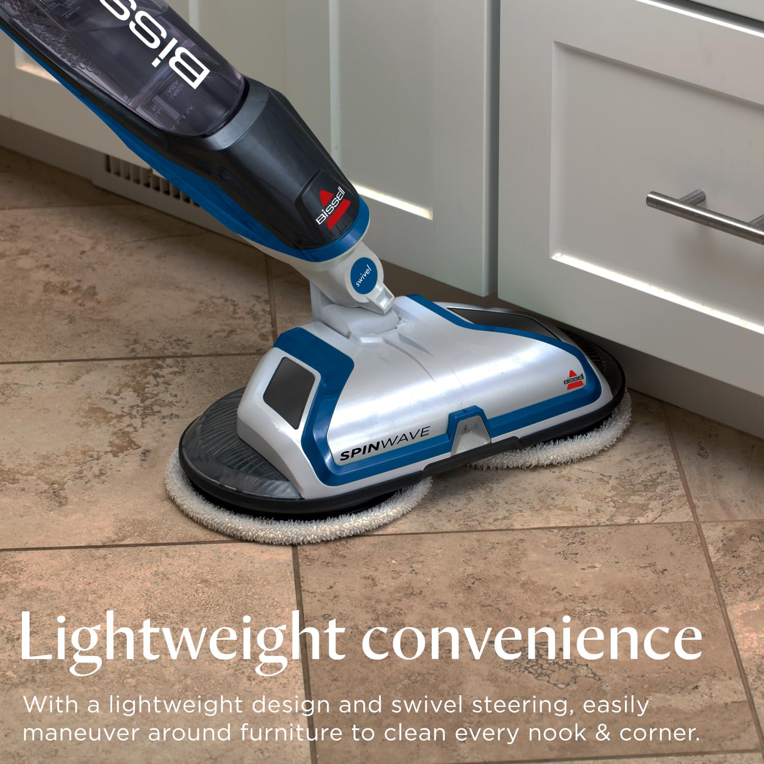 Bissell SpinWave Expert Hard Floor Spin Mop, 20393, White/Black