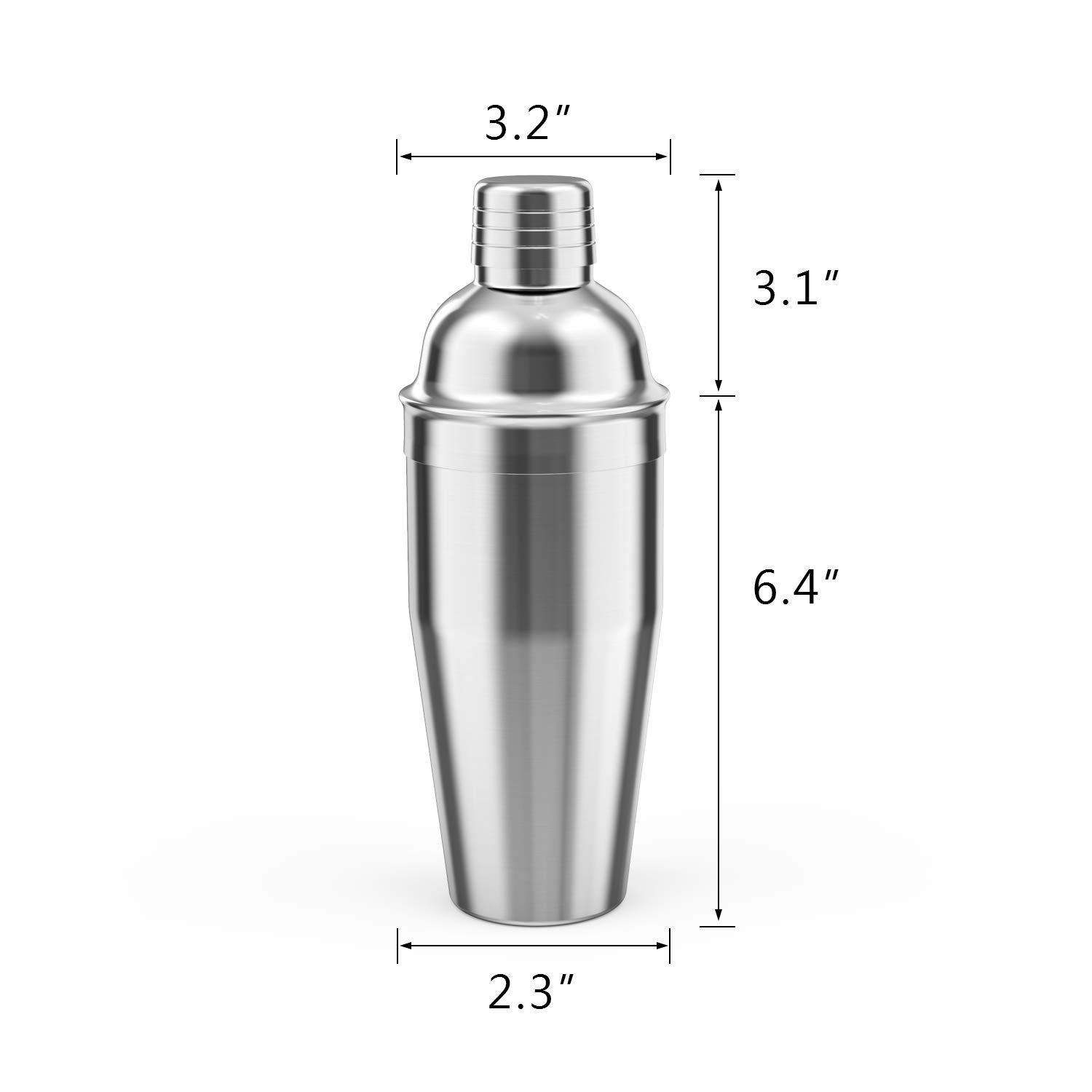 LUCKYGOOBO Cocktail Shaker,24 oz Martini Shaker ,Drink Shaker Built-in Strainer,18/8 Stainless Steel Margarita Mixer,Bartender Kit Gifts.