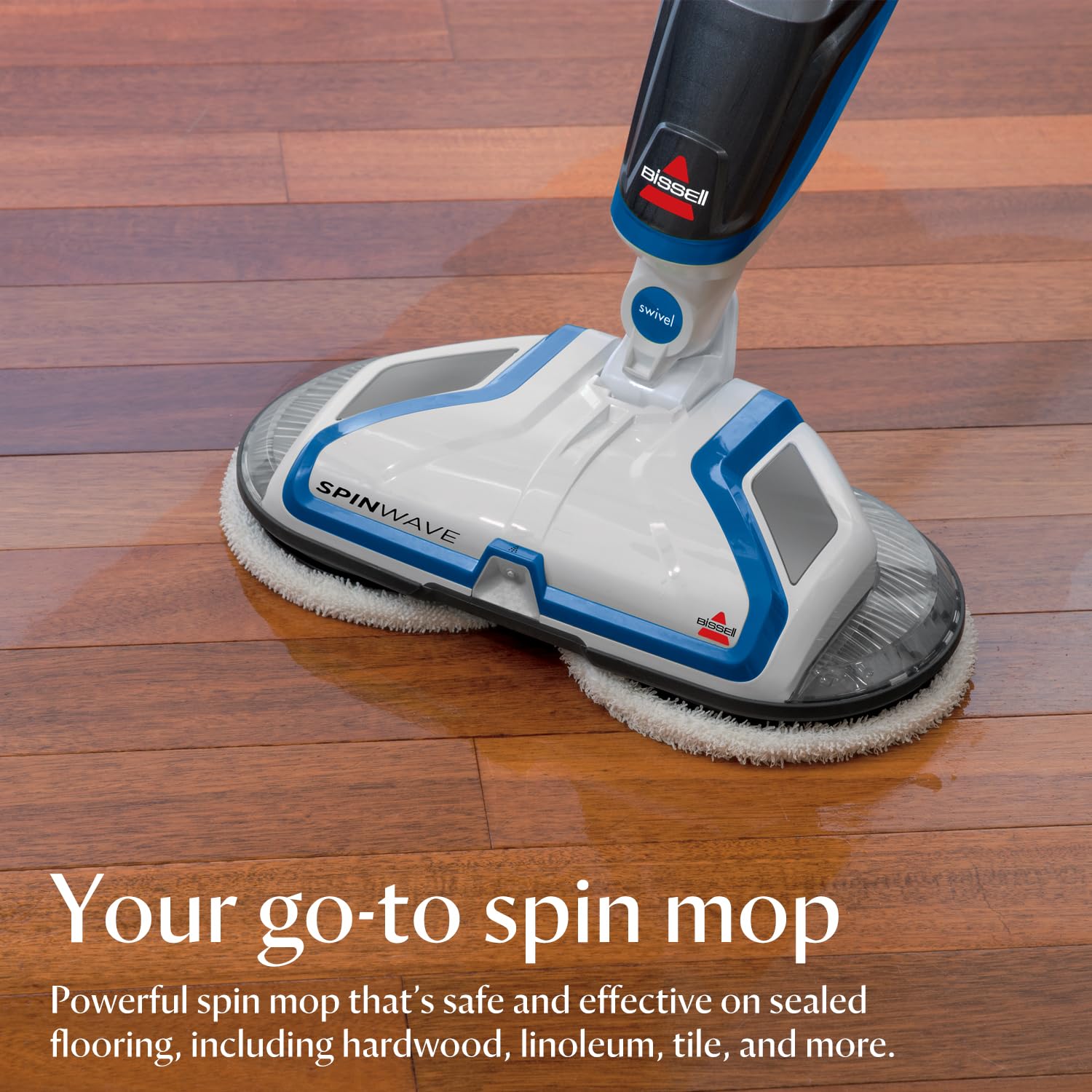 Bissell SpinWave Expert Hard Floor Spin Mop, 20393, White/Black