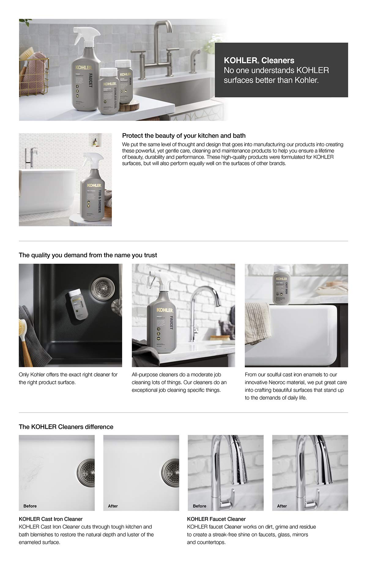 Kohler K-23725-NA Cast Iron Cleaner