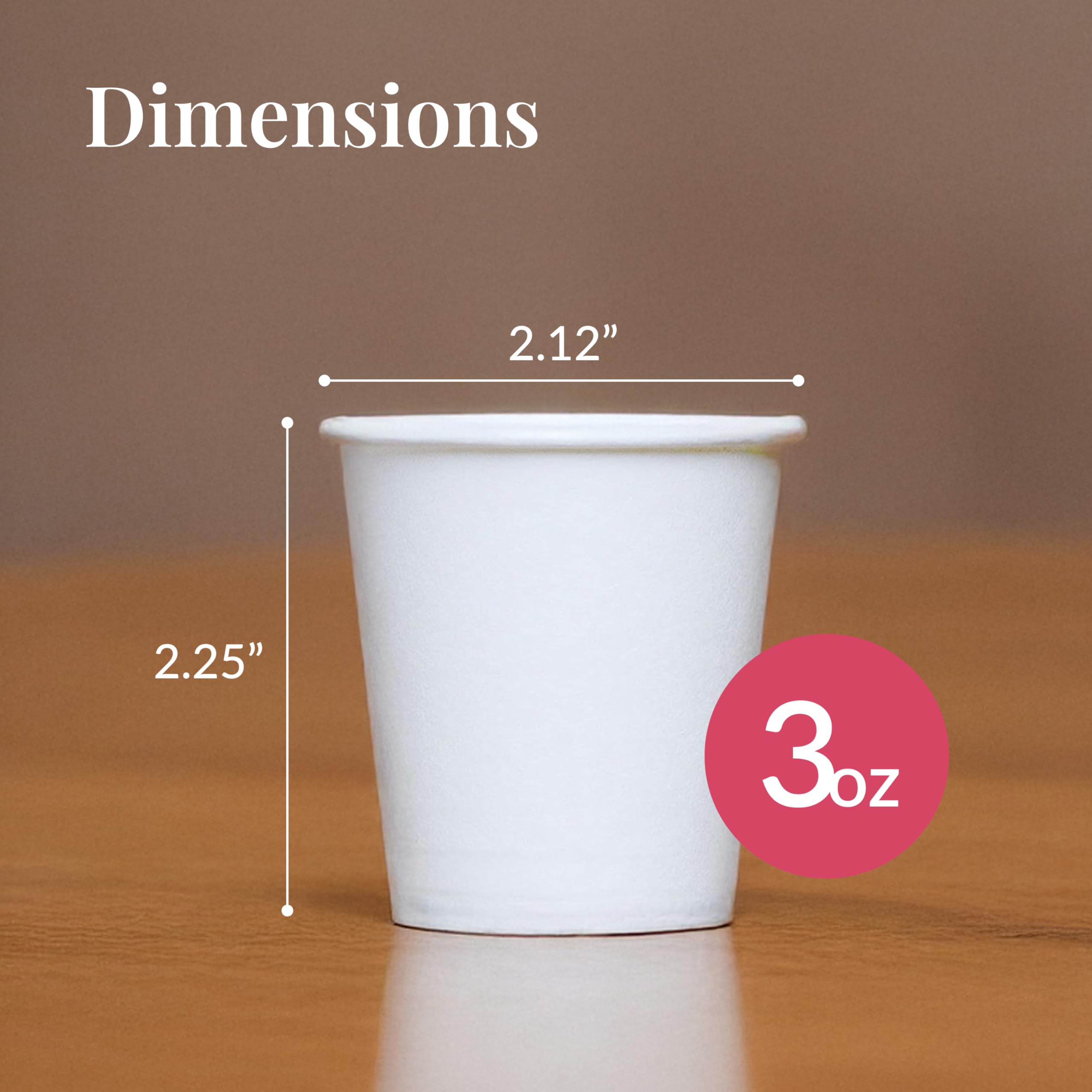 Prestee 500 Pack 3 Oz Paper Cups - Disposable Cups | Espresso Cups | Bathroom Cups 3 Oz Paper | Mouthwash Cups | Small Paper Cups | 3 Oz Bathroom Cups 3 Oz Paper | Small Cups