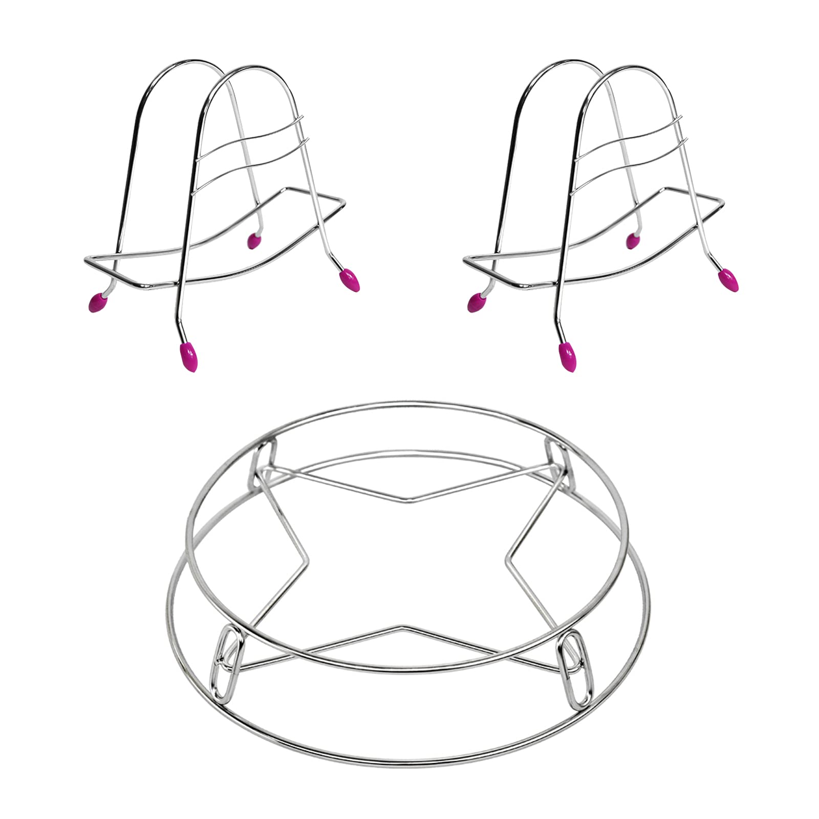 WAIKAS 【 3-Pack】 Cutting Board Racks 2pcs and Universal Pot Rack 1pcs, 304 Stainless Steel
