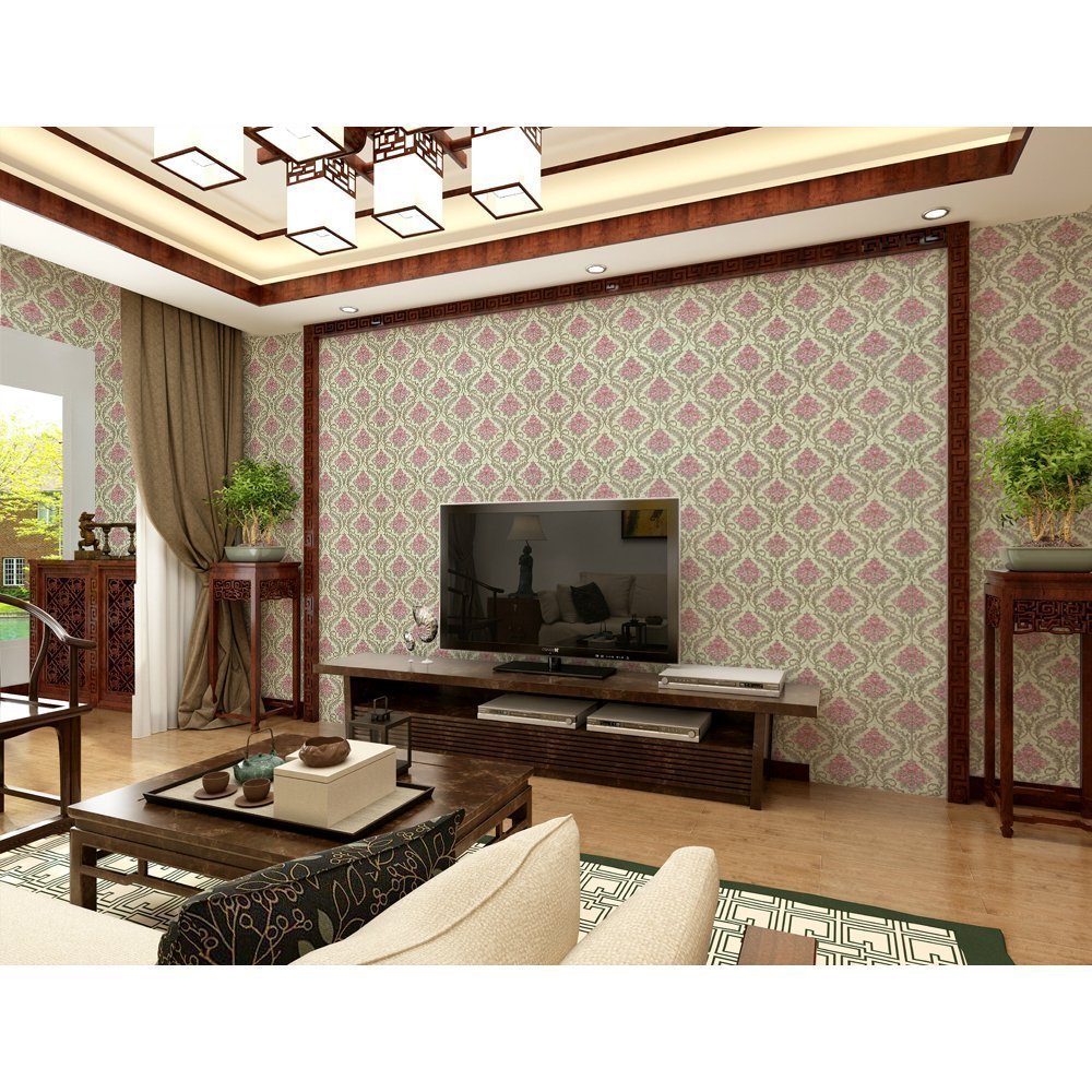 HOYOYO 17.8 x 78 Inches Self-Adhesive Liner Paper, Removable Shelf Liner Wall Stickers Dresser Drawer Peel Stick Kitchen Home Decor, Pink Peony