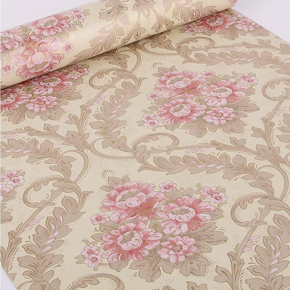 HOYOYO 17.8 x 78 Inches Self-Adhesive Liner Paper, Removable Shelf Liner Wall Stickers Dresser Drawer Peel Stick Kitchen Home Decor, Pink Peony