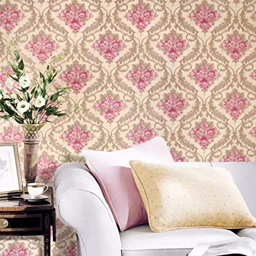 HOYOYO 17.8 x 78 Inches Self-Adhesive Liner Paper, Removable Shelf Liner Wall Stickers Dresser Drawer Peel Stick Kitchen Home Decor, Pink Peony