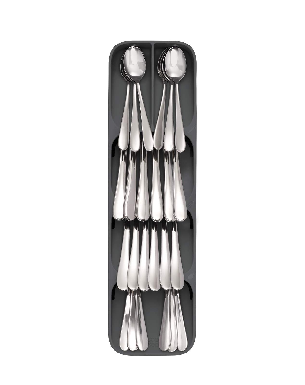 Joseph Joseph Duo 80082 Duo Cleaning & Organisation Cutlery Organiser, Grey