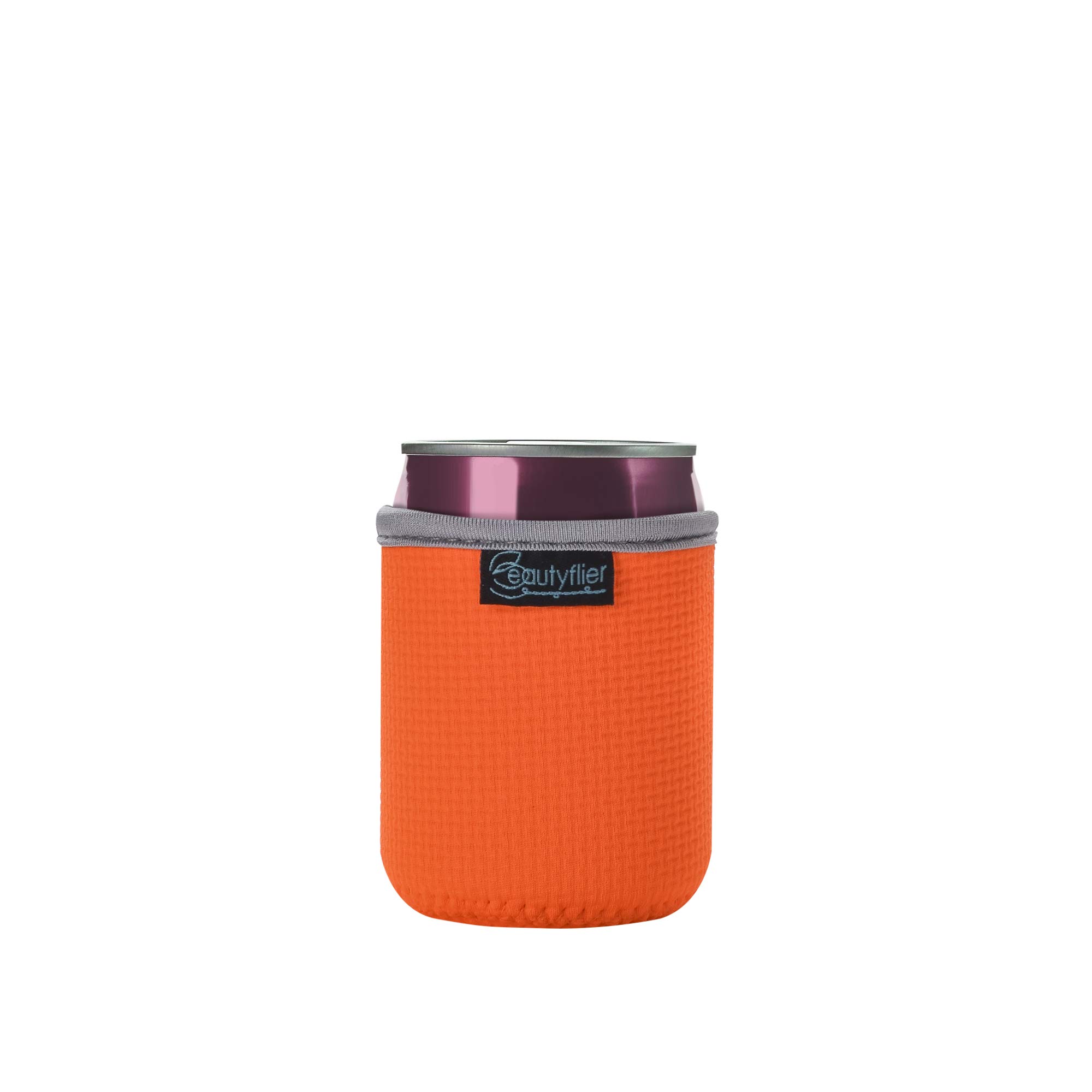 Beautyflier Pack of 4 Anti-Slip Embossed Neoprene Bottle Insulator Sleeve Thick Collapsible Drink Can Sleeve Cover For Camping Party (7.5oz)