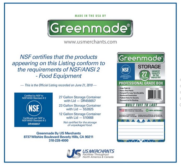 Greenmade 27 gallon storage container 3 pack