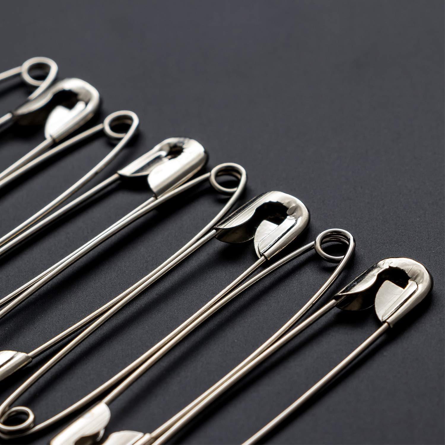 ZIPCCI 3 inch Safety Pins, 100 Pcs Safety Pins Heavy Duty, Large Safety Pins, Steel Wire