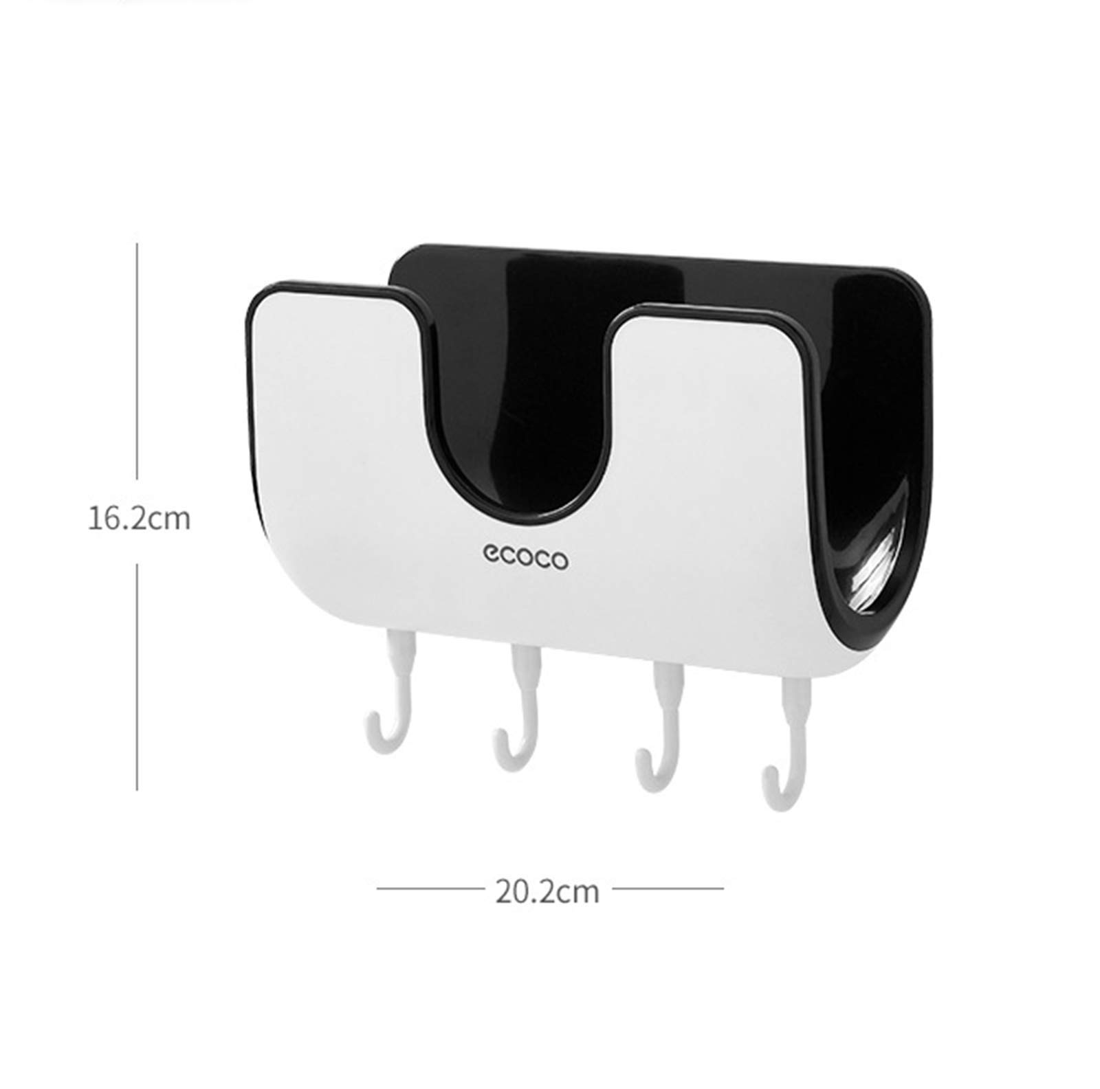 Guanniao Wall Mounted Pot Lid Rack With Four Hooks Self Adhesive Pot Lid Holder Abs Material Pot Lid Organizer