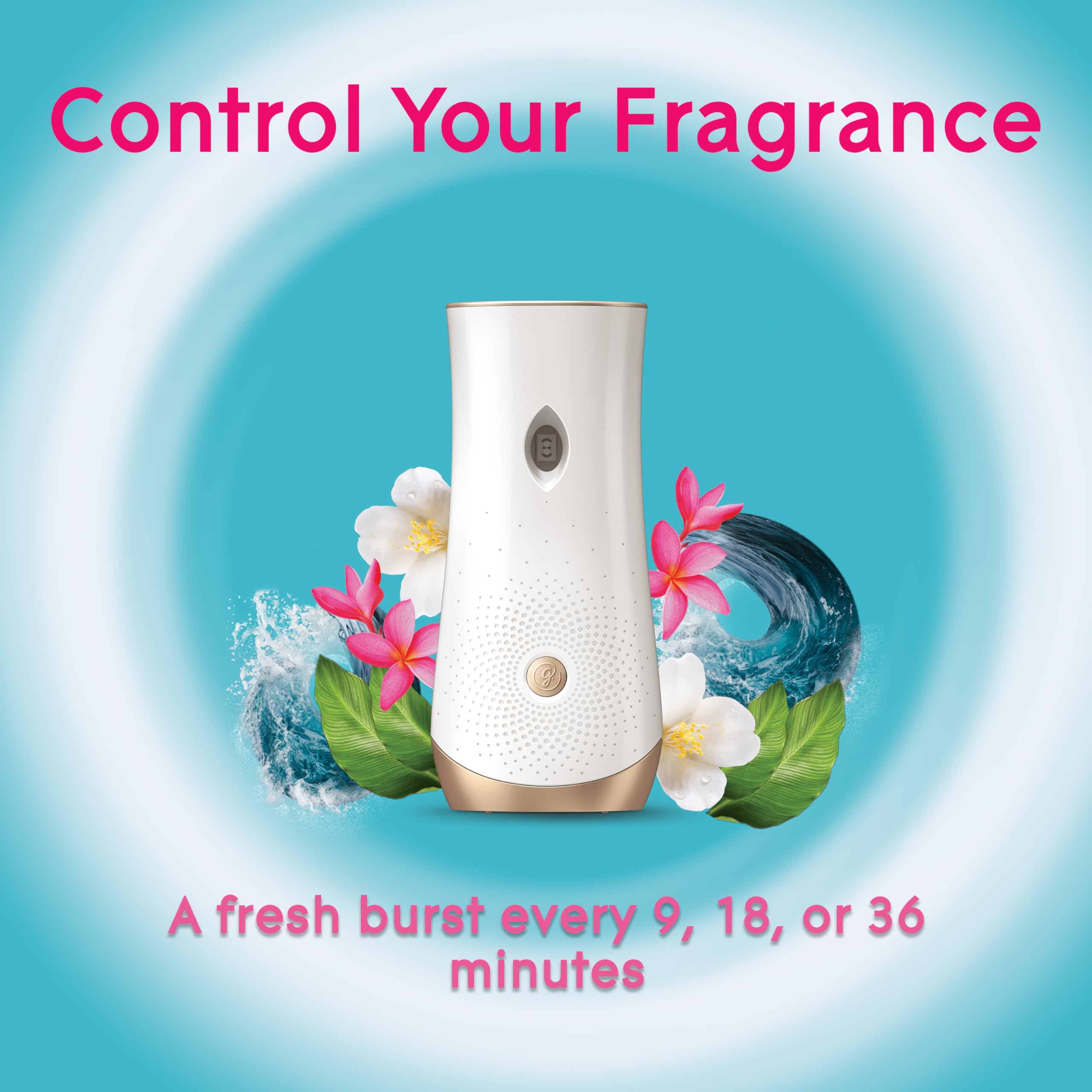 Glade Automatic Spray Refill, Air Freshener for Home and Bathroom, Aqua Waves, 6.2 Oz, 3 Count