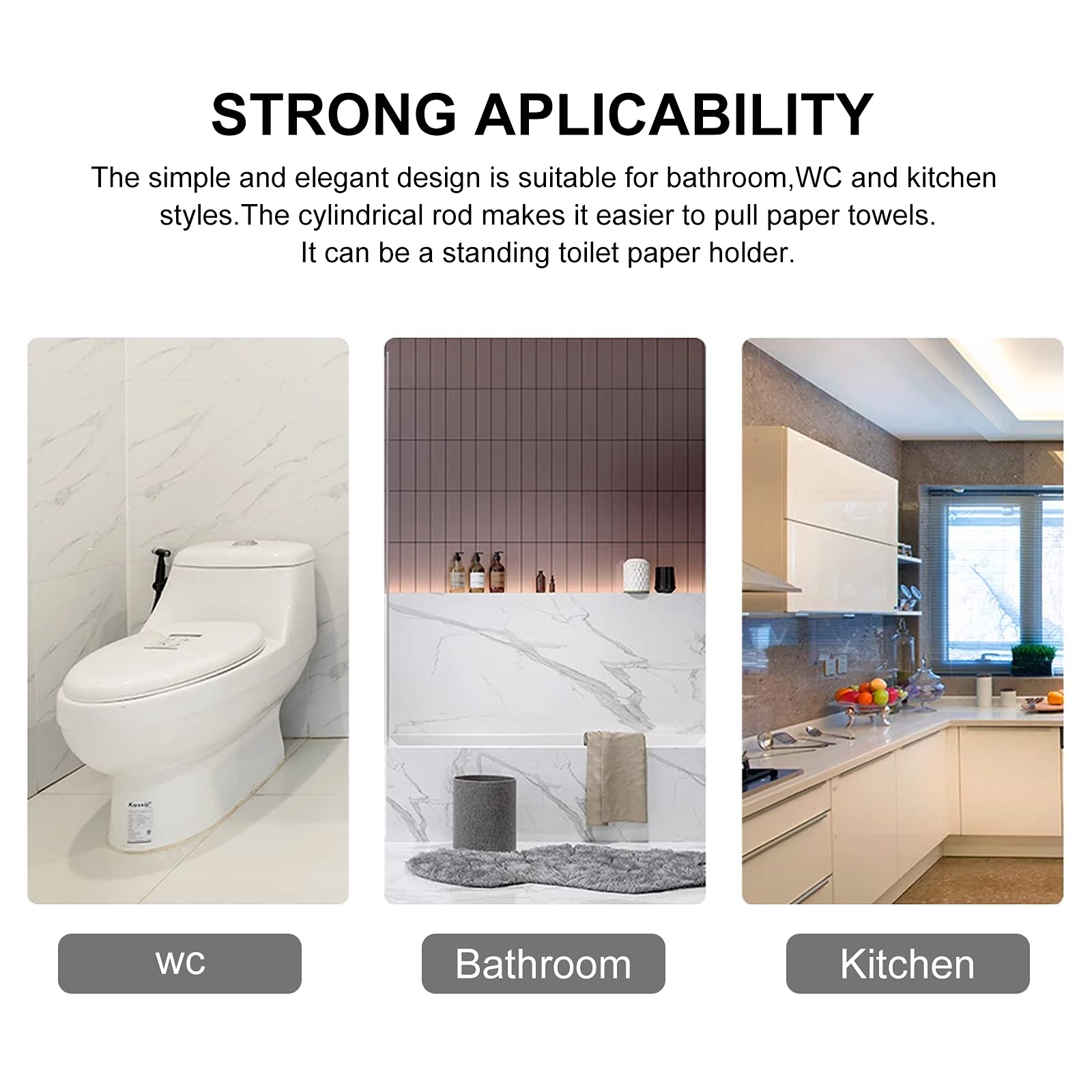 Crystal Paper Towel Holder Stand, Bling Glass Handmade Kitchen Countertop Paper Towel Roll Dispenser Holders, Diamond Effect Standing Bathroom Decor Paper Towel Holder with Cube Base