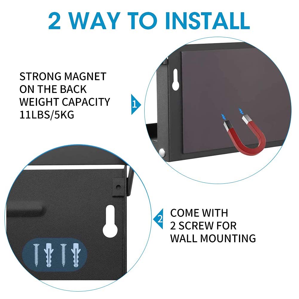 COSWE Magnetic Paper Towel Holder, Fridge Organizer, Magnetic Spice Rack for Refrigerator, Wall Mount Storage Organizer Shelf for Kitchen Bathroom