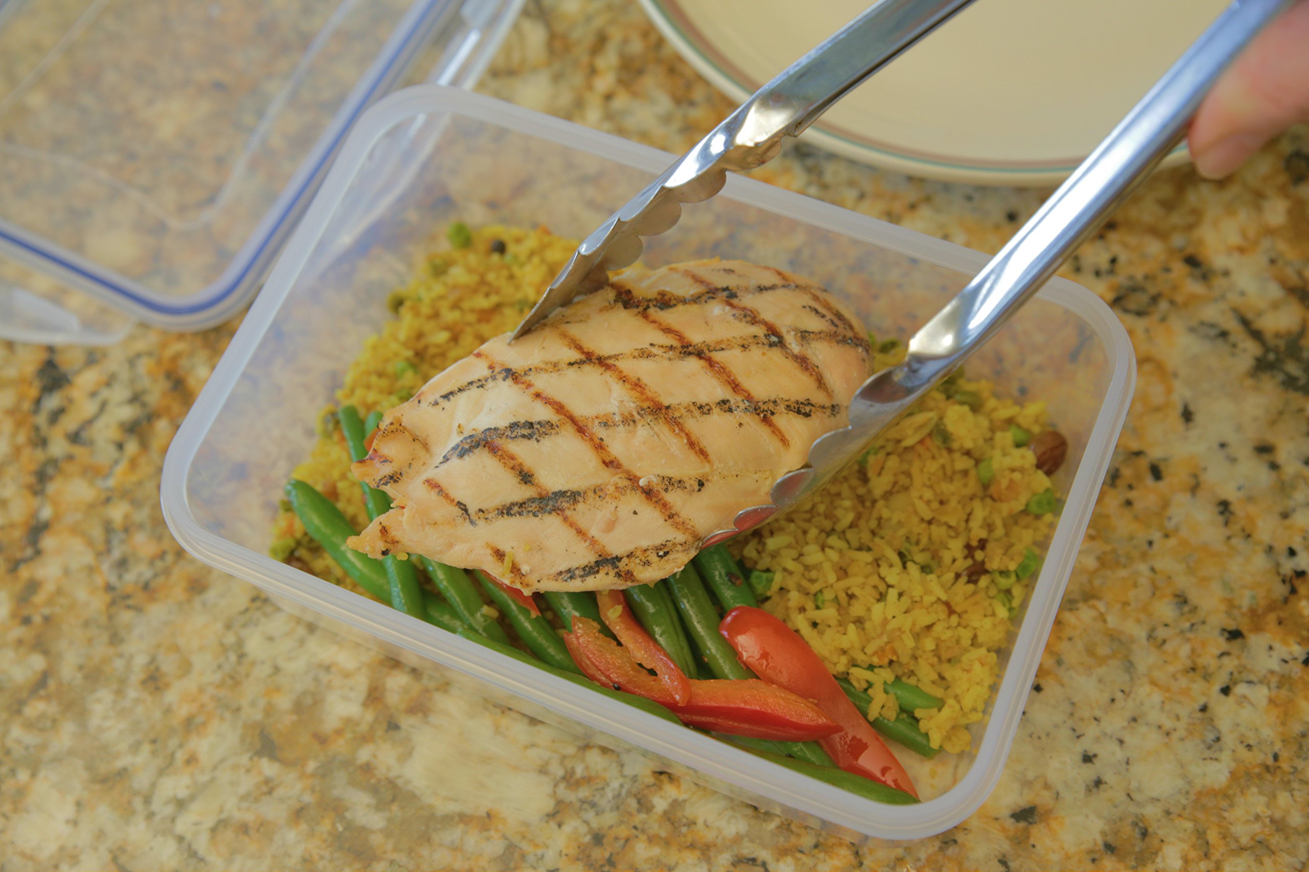 Plastic Food Storage Containers with Lids for use in Freezer Safe Food Storage Container Set and Large Food Storage Containers with Lids (16 piece Food Containers)