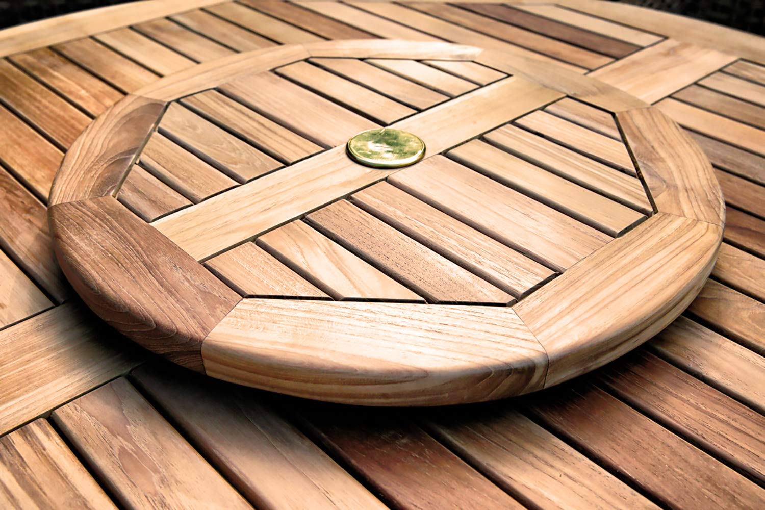 Tortuga Outdoor TK-R-LSUS Jakarta Teak Lazy Susan, 20" Long x 20" Wide x 2" high