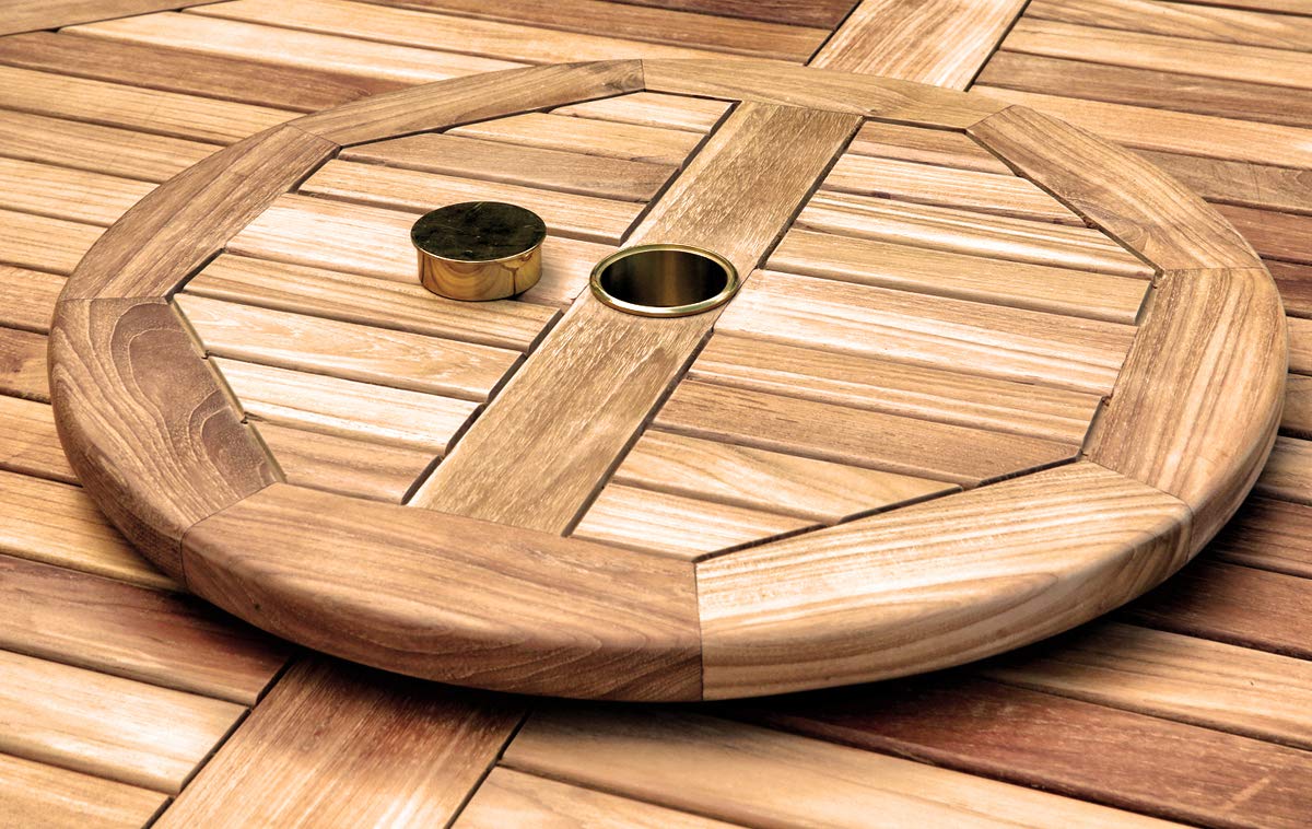 Tortuga Outdoor TK-R-LSUS Jakarta Teak Lazy Susan, 20" Long x 20" Wide x 2" high