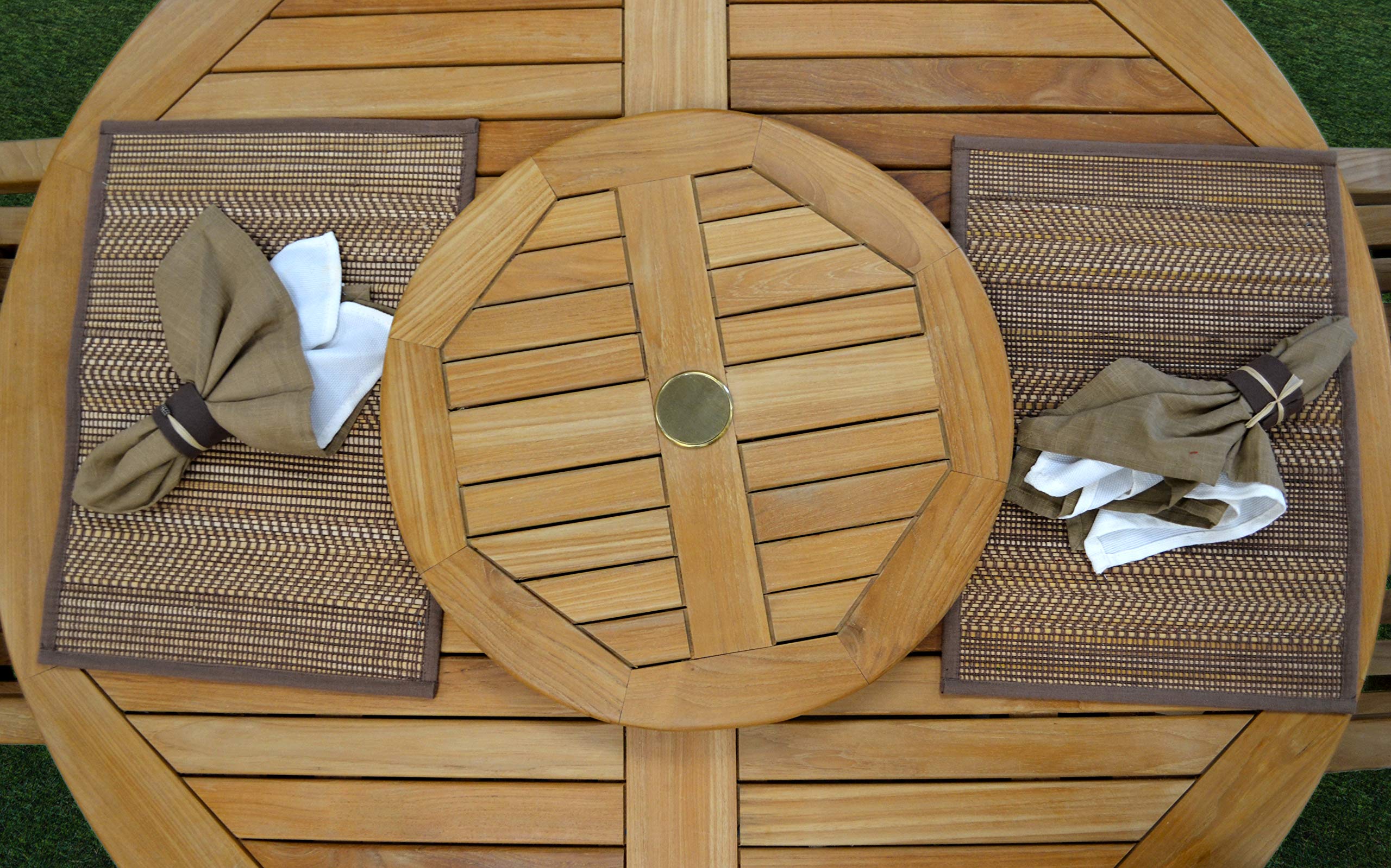 Tortuga Outdoor TK-R-LSUS Jakarta Teak Lazy Susan, 20" Long x 20" Wide x 2" high