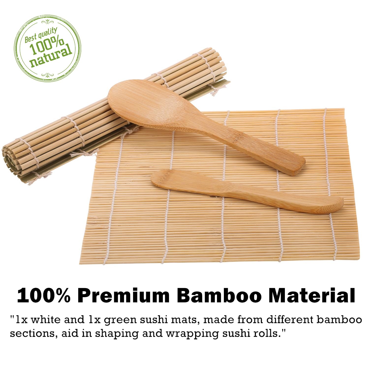 FUNGYAND Sushi Making Kit, All in One Sushi Bazooka Maker with Bamboo Mats, Bamboo Chopsticks, Avocado Slicer, Paddle, Spreader, Sushi Knife, Chopsticks Holder, Cotton Bag, DIY Sushi Roller Machine