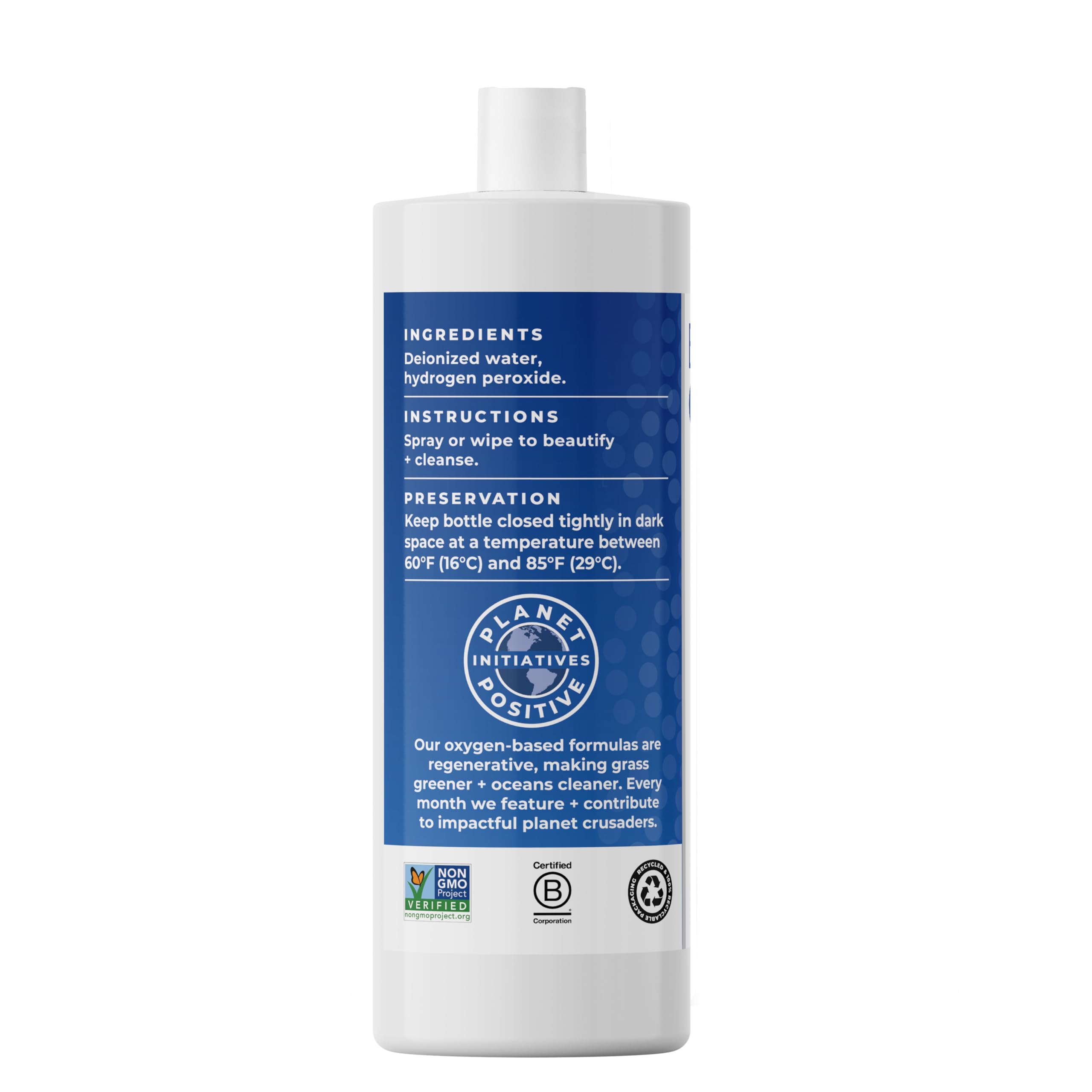 Essential Oxygen Food Grade Hydrogen Peroxide 3%, Natural Cleaner, Refill, 32 Fl Oz