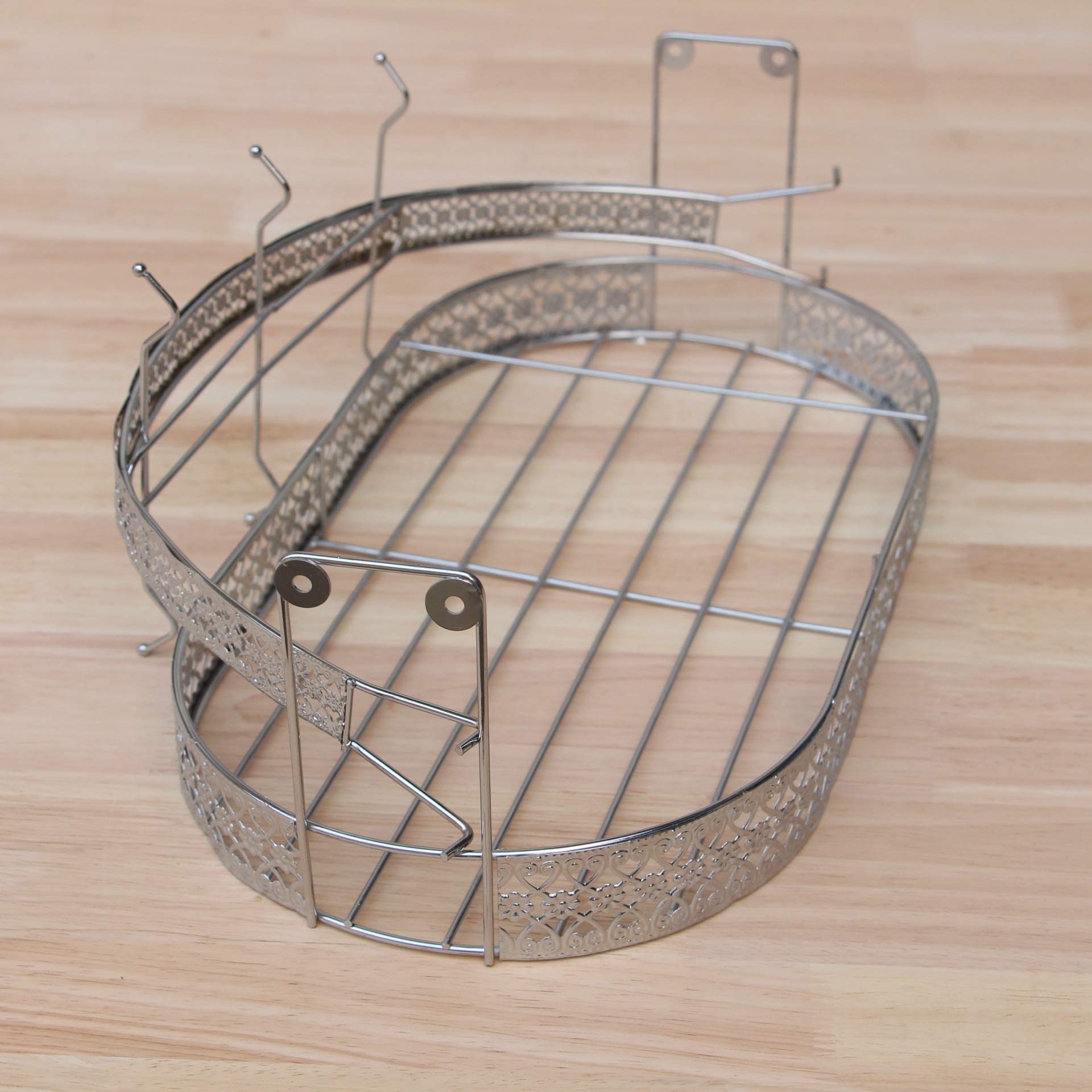 Mug Holder Coffee Cup Holder Stand Dishes Organizer Wrought Iron Mug Drainer Storage Drying Rack for Counter Cabinet Table Kitchen Restaurant Office (Silver A)