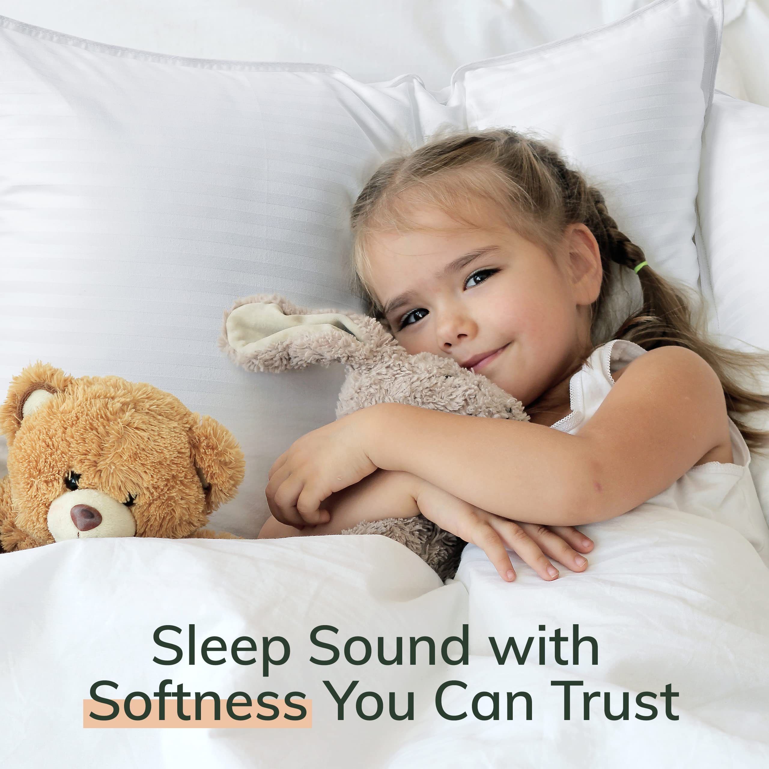 Fern and Willow Pillows for Sleeping - Set of 2 Queen Size Down Alternative Pillow Set w/ Luxury Plush Cooling Gel for Side, Back & Stomach Sleepers