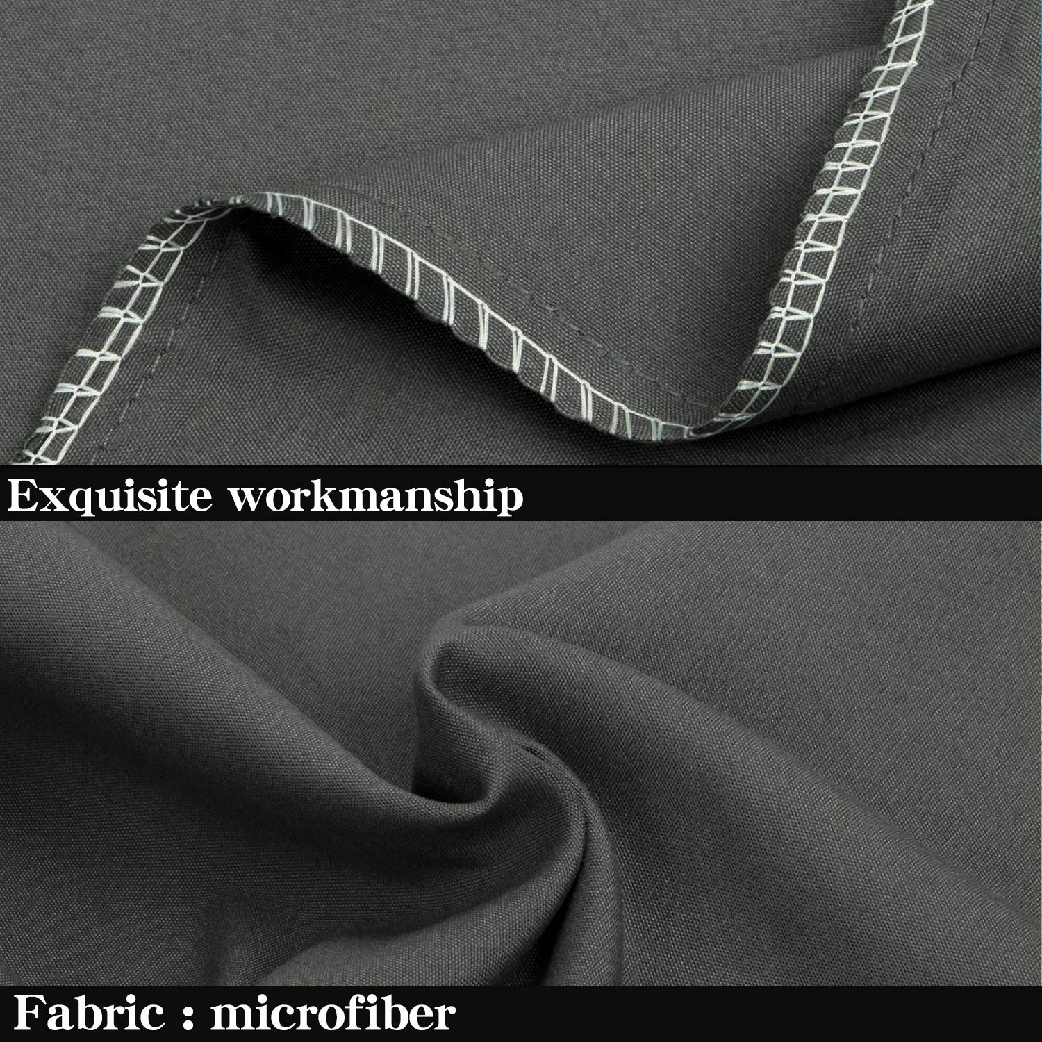 NTBAY 100% Brushed Microfiber Body Pillow Cover, Ultra Soft and Cozy Envelope Closure Full Body Pillowcase for Adults, 20x54 Inches, Dark Grey