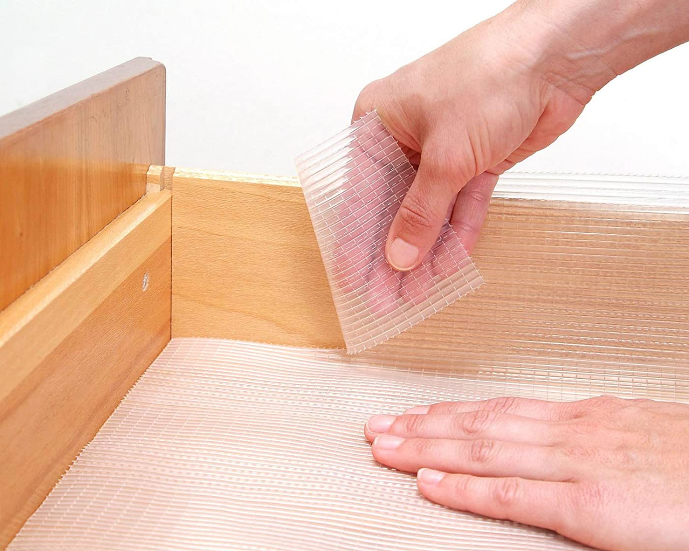 Kittrich 04F-CZ8S01-06 Zip N' Fit Shelf Liner, Clear, 18-in. x 4-Ft. - Quantity 6
