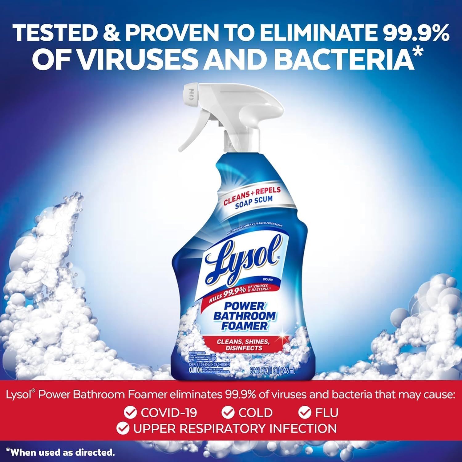 Lysol Bathroom Cleaner Spray, Island Breeze, 32 Fl Oz