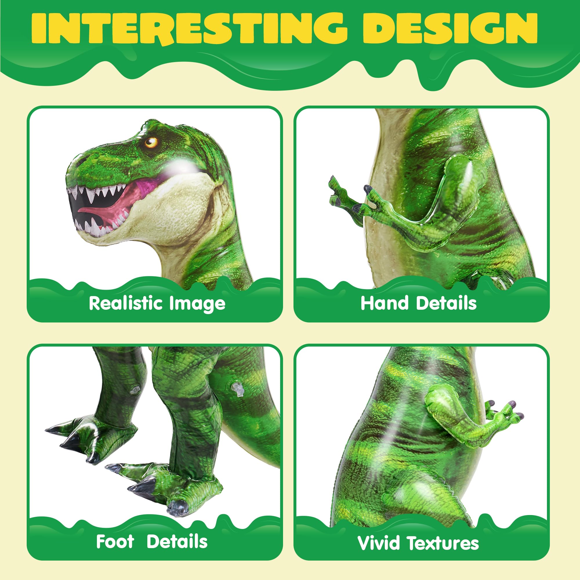 JOYIN 30” T-Rex Dinosaur Inflatable, Tyrannosaurus Rex Inflatable Dinosaur Toy for Party Decorations, Dinosaur Birthday Party Gift for Kids and Adults