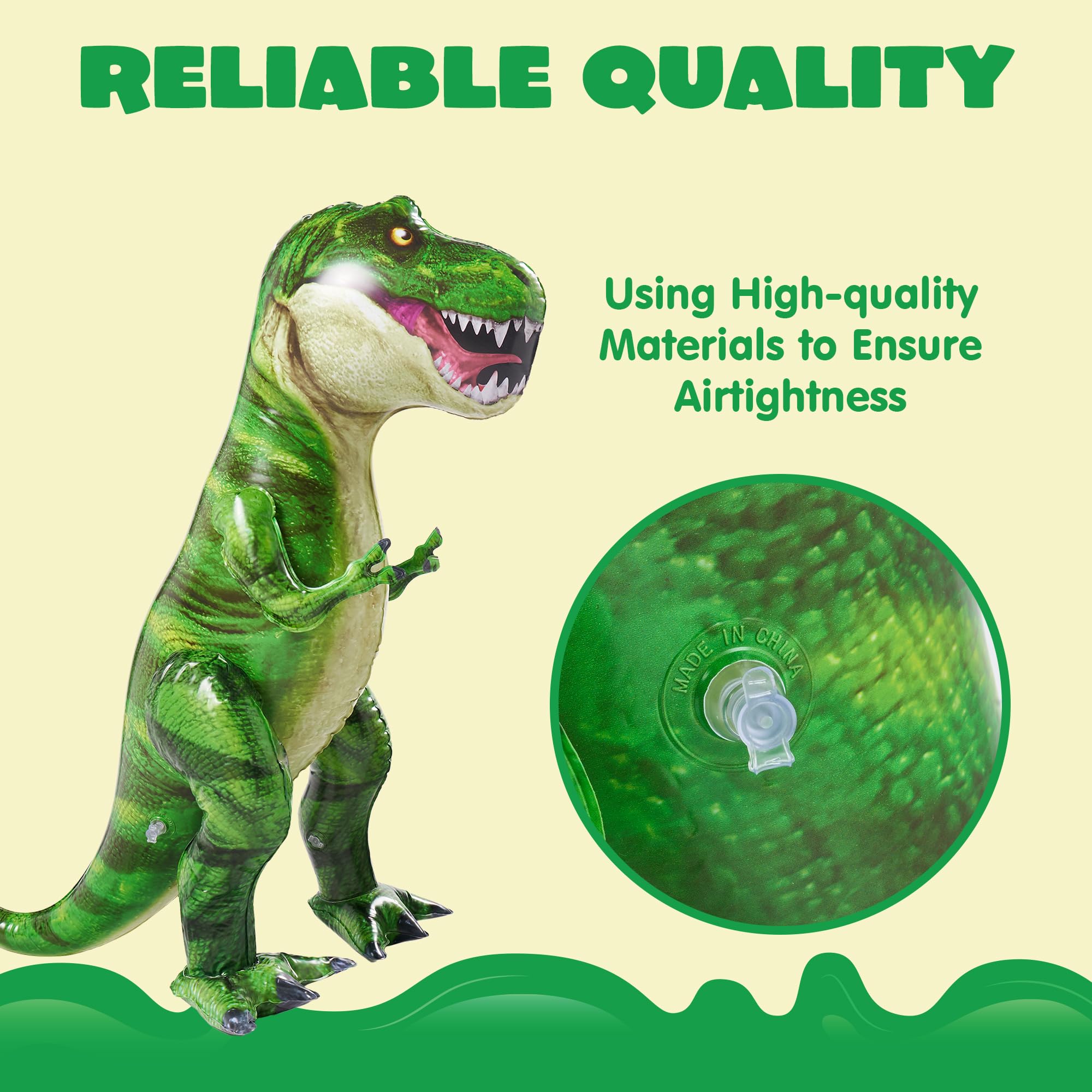 JOYIN 30” T-Rex Dinosaur Inflatable, Tyrannosaurus Rex Inflatable Dinosaur Toy for Party Decorations, Dinosaur Birthday Party Gift for Kids and Adults