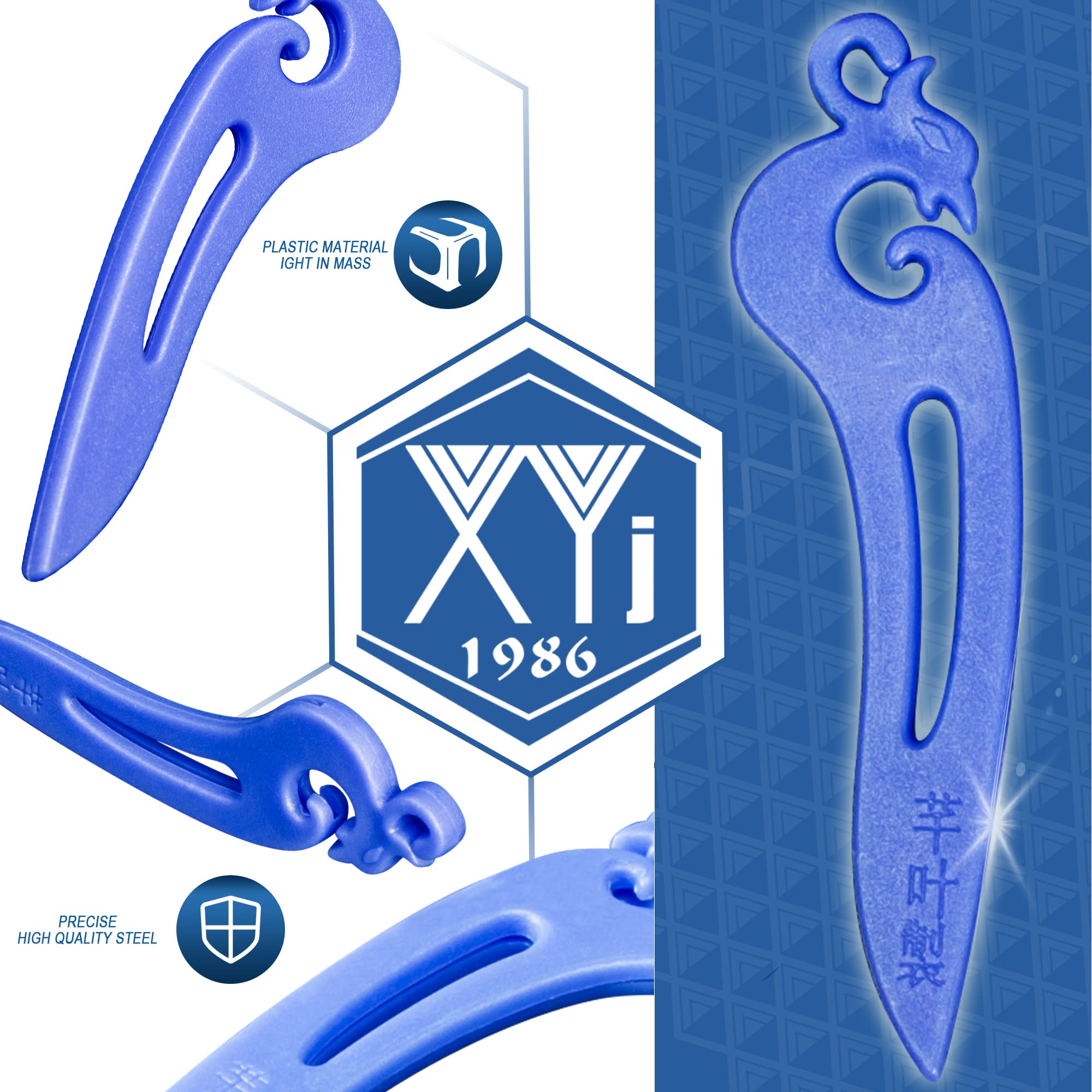 XYJ 50Pcs Knife Blade Tip Protector Plastic Knife Point Sleeves For Kitchen Chef Knives Knifehead Guard (Blue)
