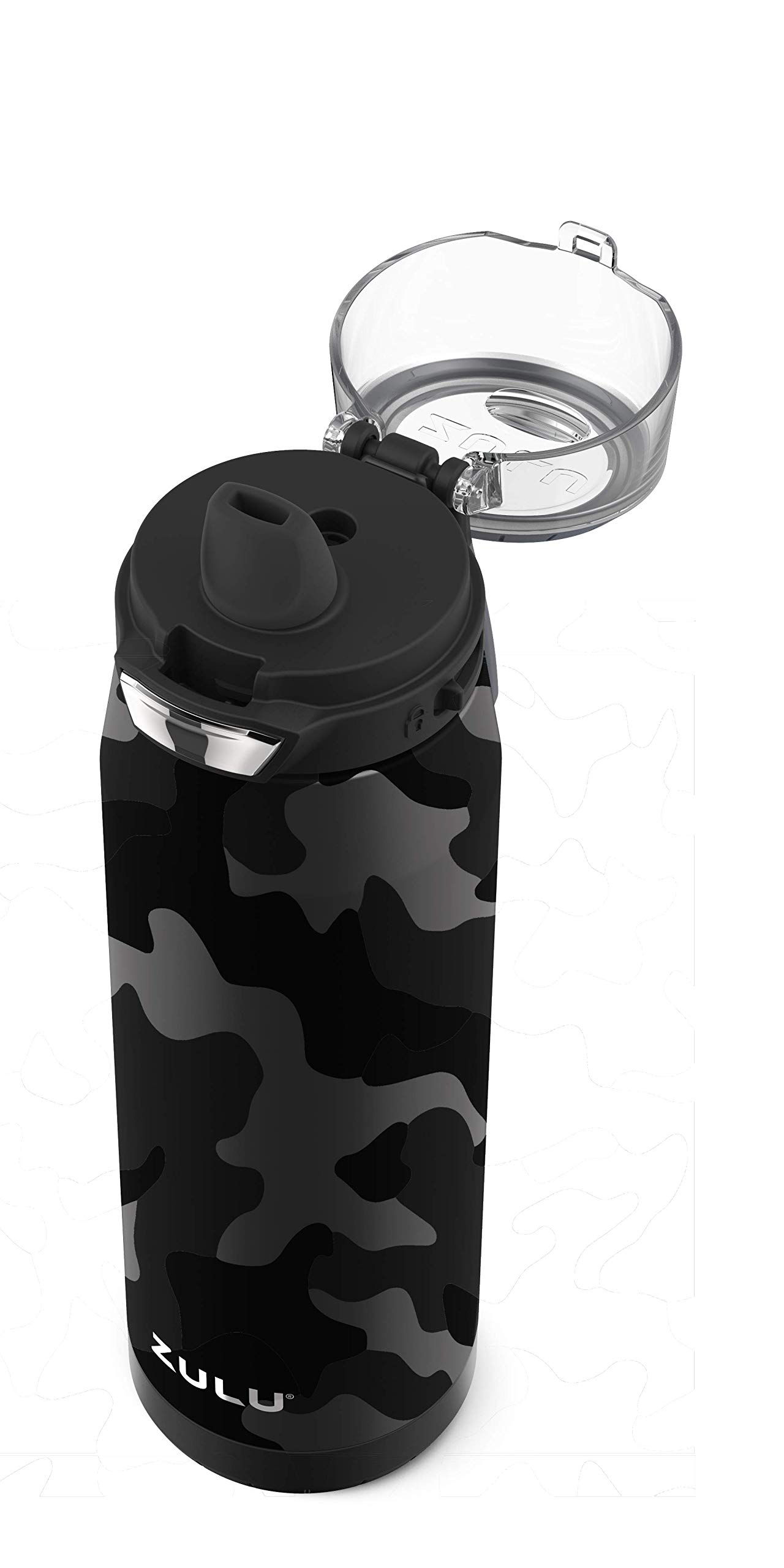 ZULU Swift Stainless Steel Vacuum Insulated Water Bottle with Silicone Straw, 20oz (Camo)