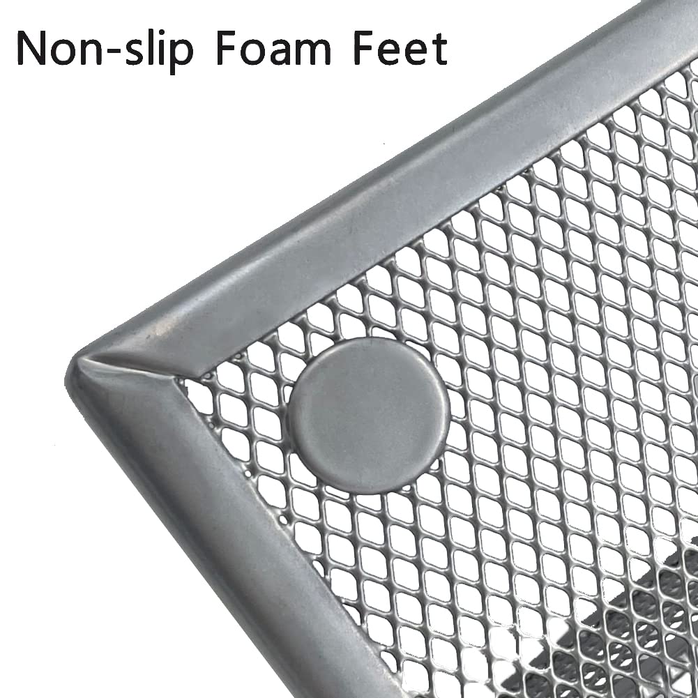 COSWE Silverware Tray for Drawer, Silverware Organizer, Metal Drawer Organizer Kitchen Utensils with Foam Feet Multi Compartments Cutlery Organizer in Drawer