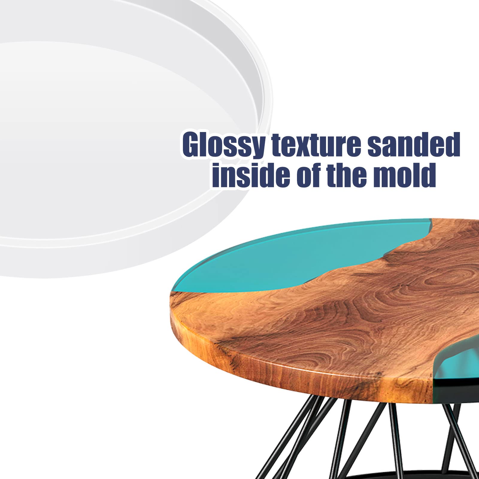 Large Charcuterie Board Resin Mold Tray Mold Resin Table Mold Epoxy Table Mold for River Table, Charcuterie Board, Cutting Board, DIY Art Home Decoration (23.62 x 23.62 x 0.39 Inches)
