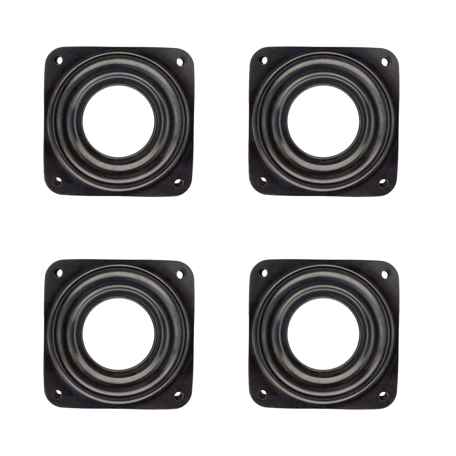 Kasteco 4 Pack 2.8 Inches Lazy Susan Turntable, 5/16 Inch Thick & 100 LB Capacity,Black
