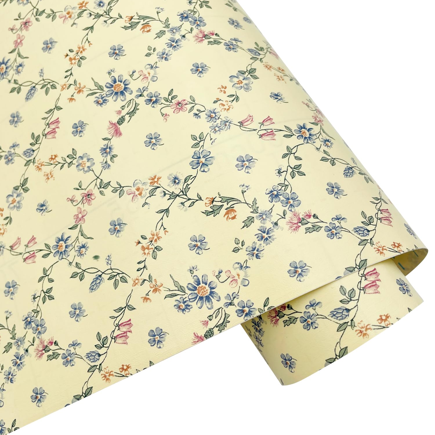 Yifely Sunmer Blooms Furniture Paper Decorative Shelf Drawer Liner Self-Adhesive Storage Locker Decor 17.7 Inch by 9.8 Feet