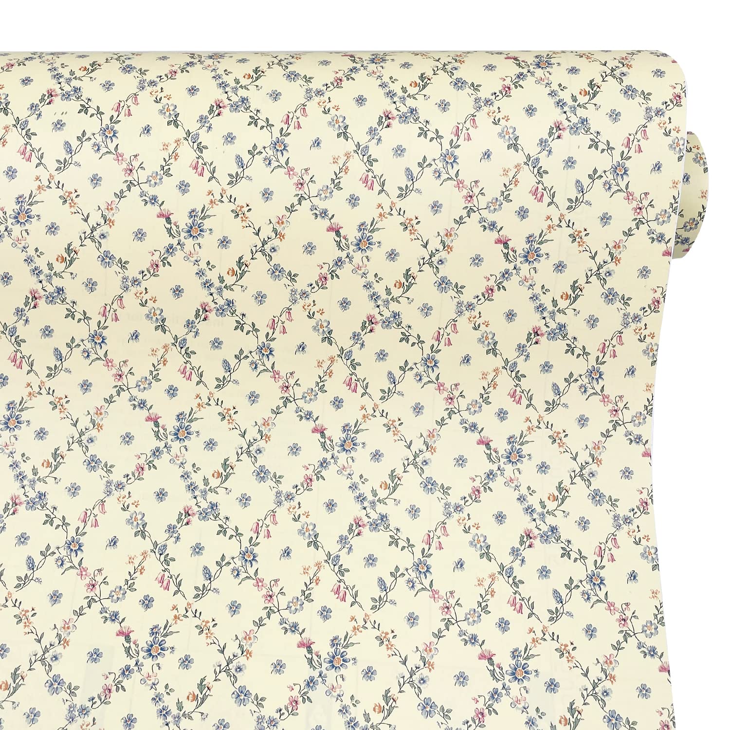 Yifely Sunmer Blooms Furniture Paper Decorative Shelf Drawer Liner Self-Adhesive Storage Locker Decor 17.7 Inch by 9.8 Feet