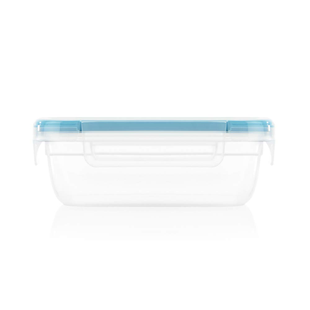 Snapware Total Solution 10-Pc Plastic Food Storage Containers Set, 3-Cup Rectangle Meal Prep Container, Non-Toxic, BPA-Free Lids with 4 Locking Tabs, Microwave, Dishwasher, and Freezer Safe
