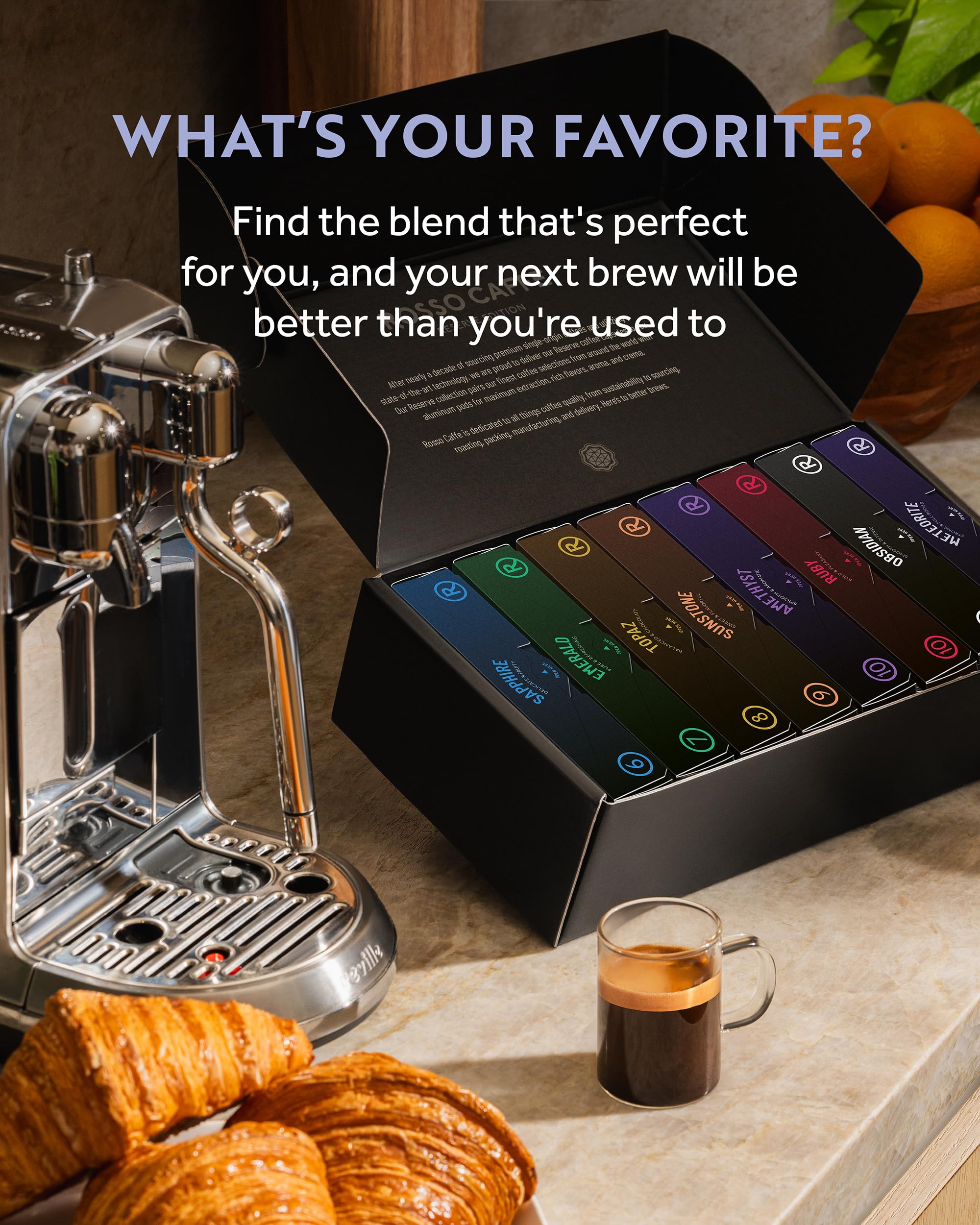 ROSSO CAFFE 'Reserve Edition' 80 Coffee Pods for Nespresso Original Machine - Variety Pack - 100% Aluminium Capsules - Our Best Ever Barista Quality Coffee, Incredible Taste & Flavours!