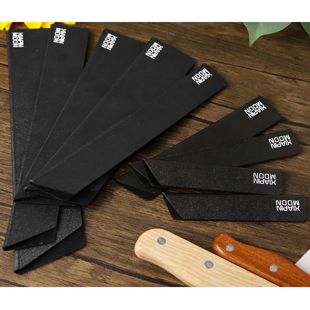 XIAPINMOON 9-Piece Universal Knife Edge Guards , More Durable, Gentle on Your Blades,BPA-Free Felt Lining Covers Are Non-Toxic and Abrasion Resistant - The chef's first choice - Knives Not Included